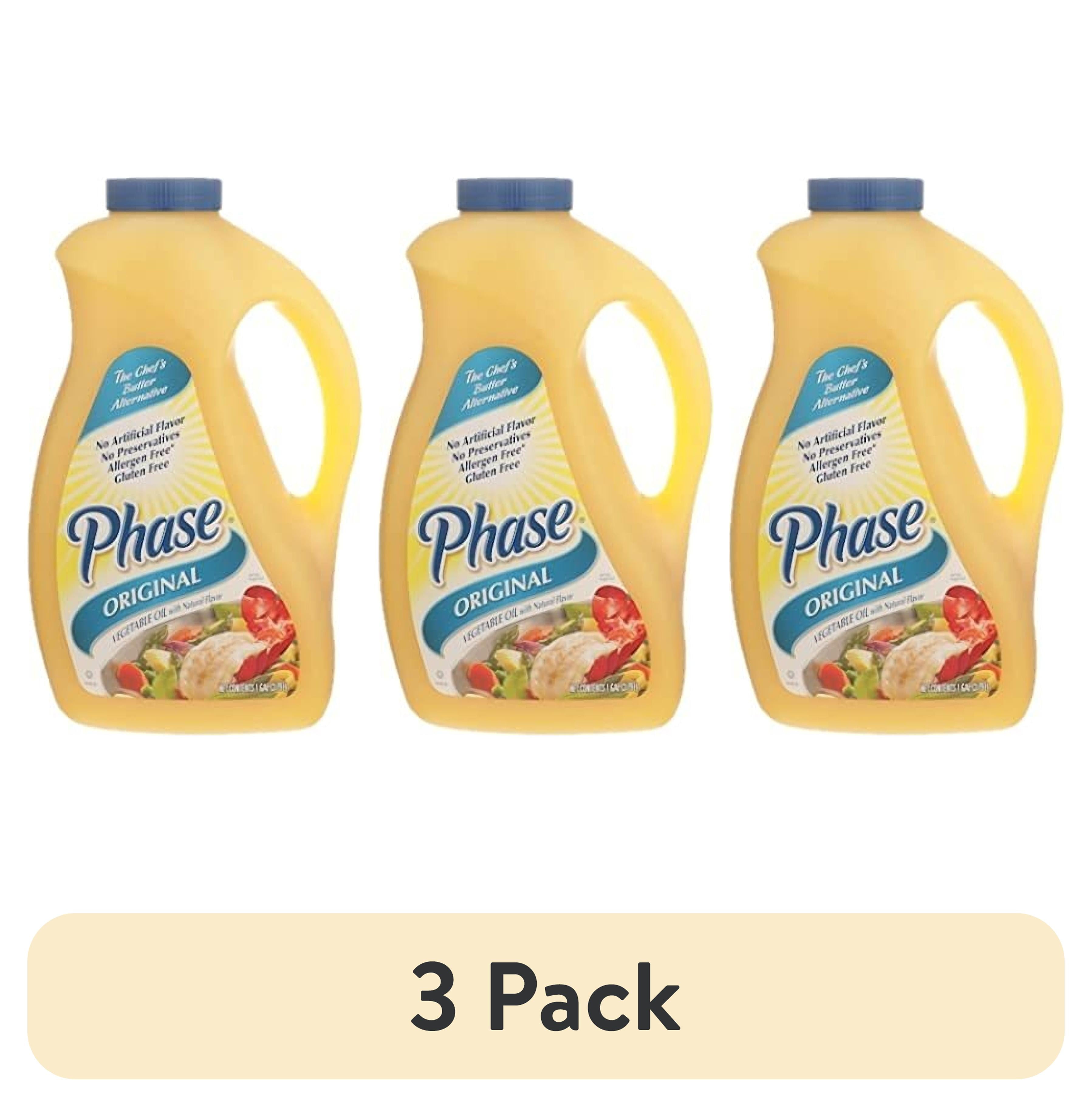 (3 pack) Allergen Free Vegetable Oil with Natural Flavor by Phase | 1 ...