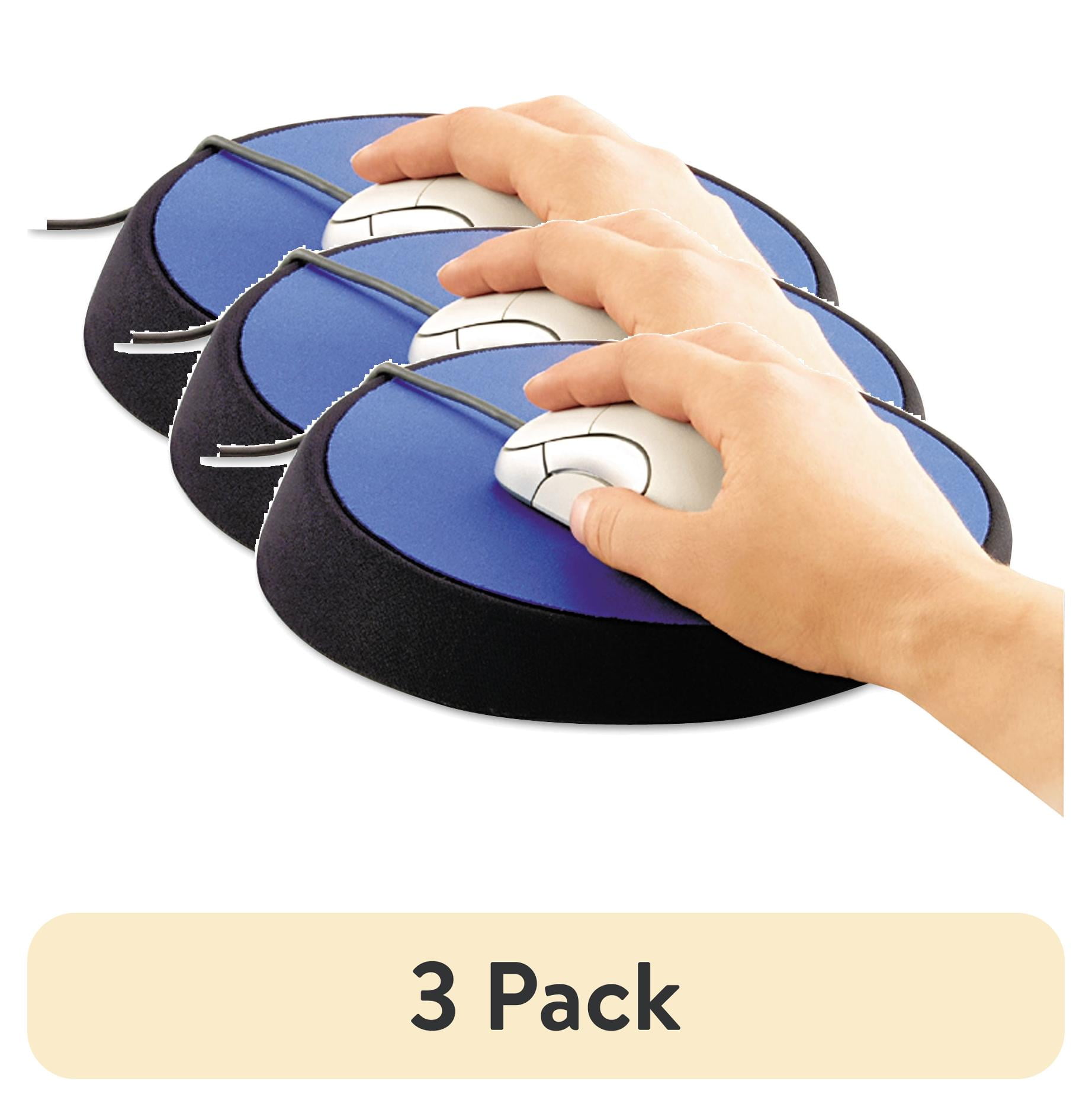 (3 pack) Allsop Wrist Aid Ergonomic Circular Mouse Pad, 9" dia., Cobalt ...