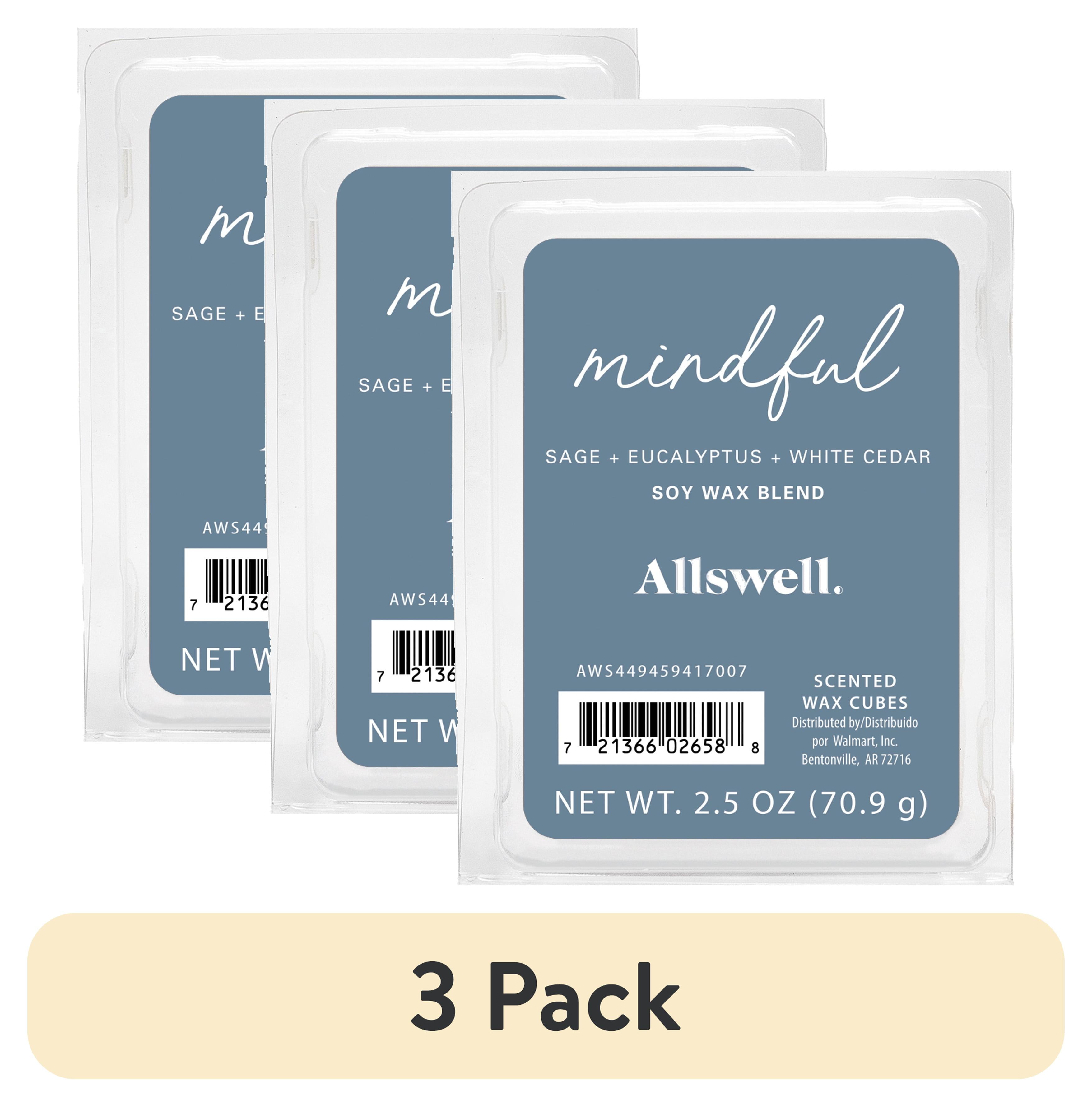 Allswell Mindful Wax Melts 3 Pack, Sage Eucalyptus White Cedar, 2.5 oz ...