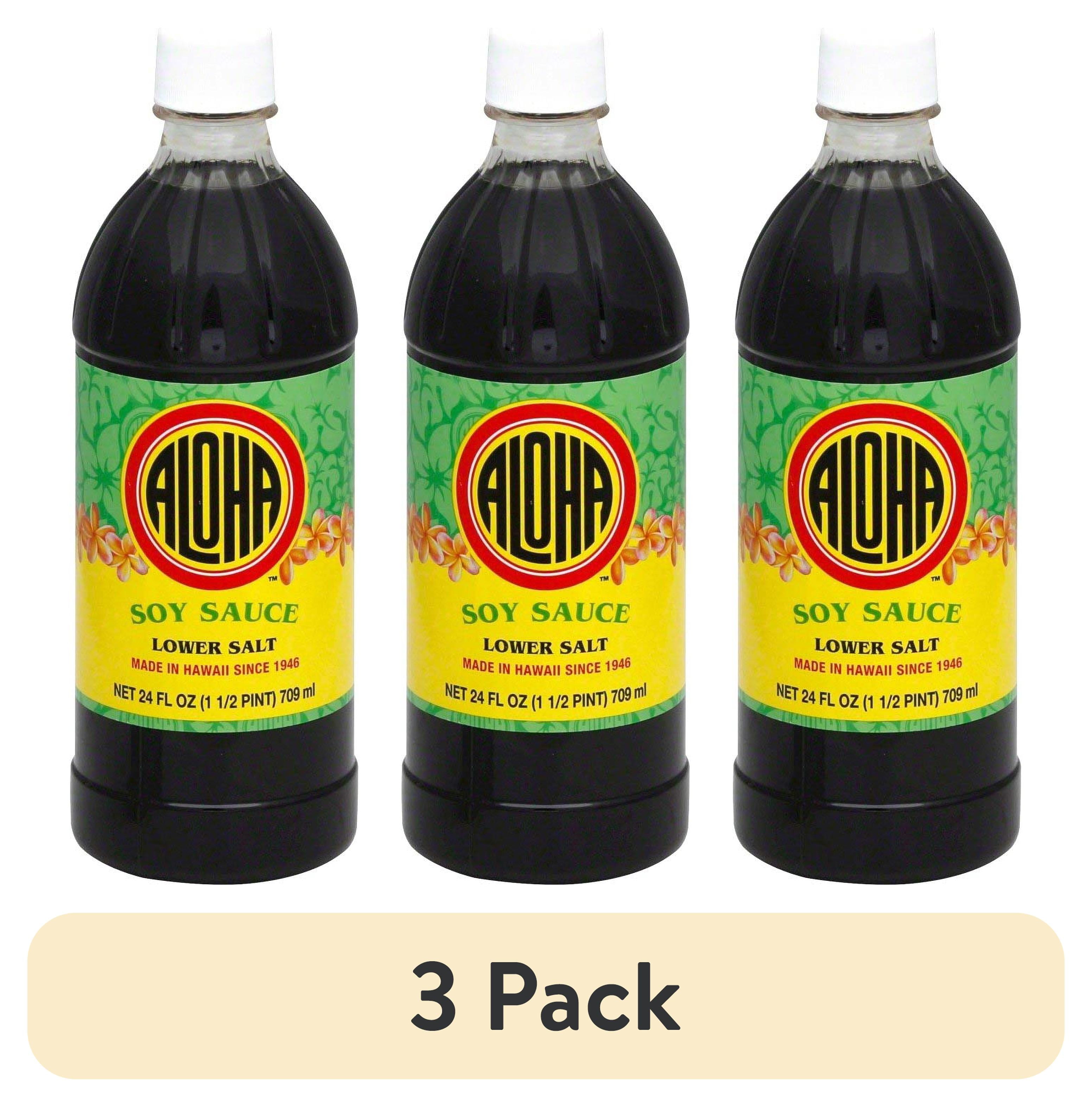 (3 pack) Aloha Shoyu Lower Salt Soy Sauce, 24 oz - Walmart.com