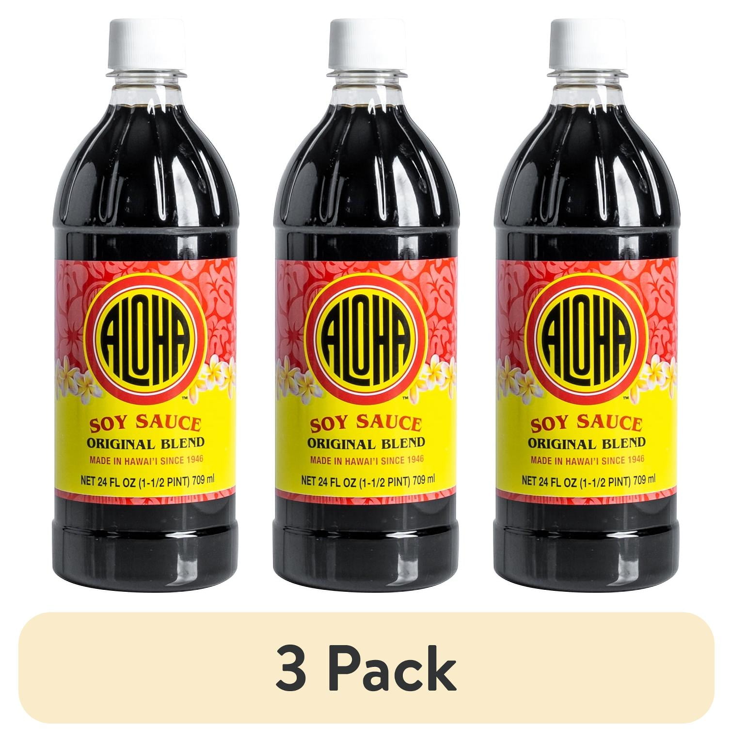 (3 pack) Aloha Shoyu Soy Sauce, 24 oz - Walmart.com