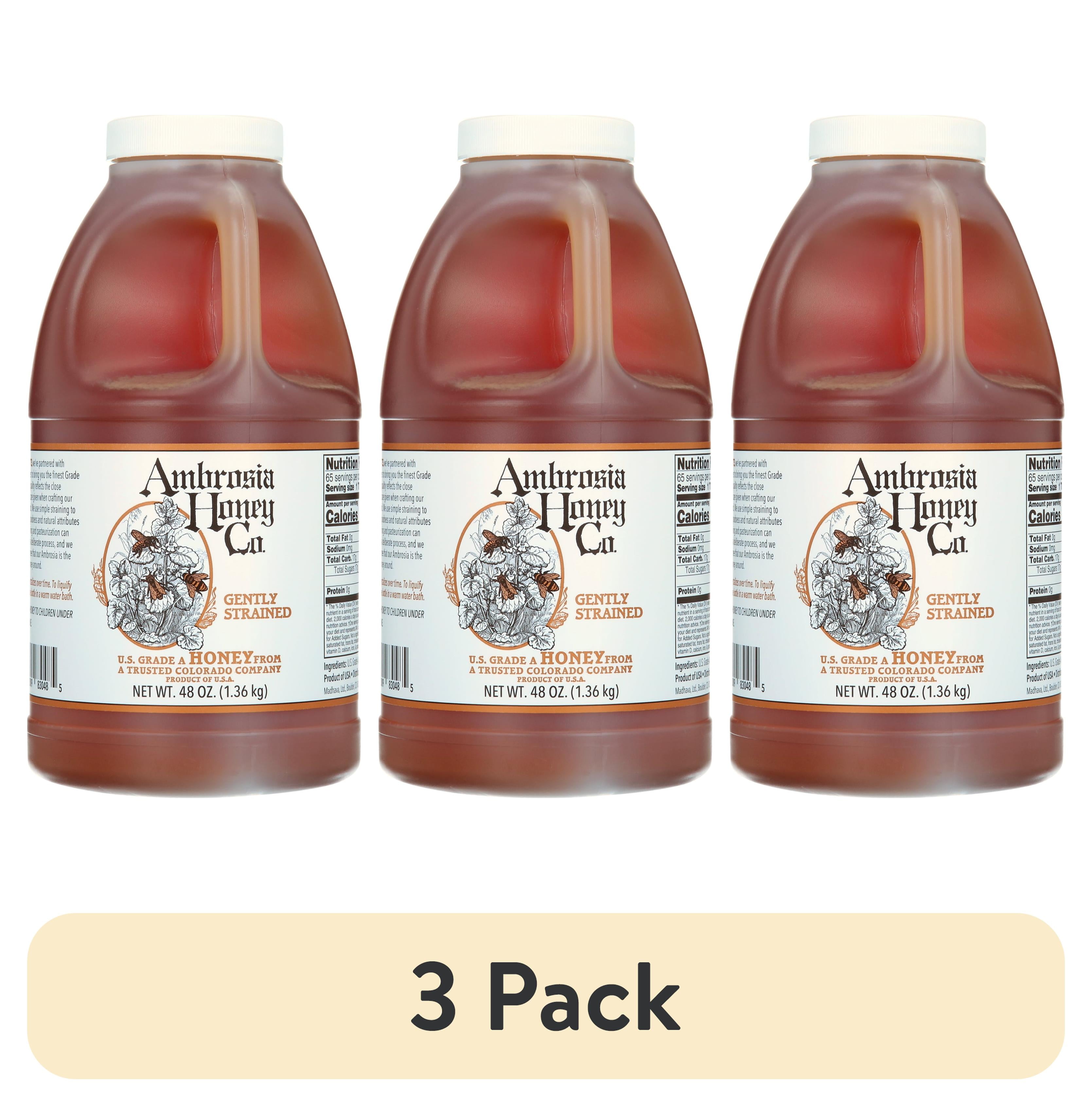 (3 pack) Ambrosia Honey Co., Pure, Raw, & Gently Filtered Honey, Shelf ...