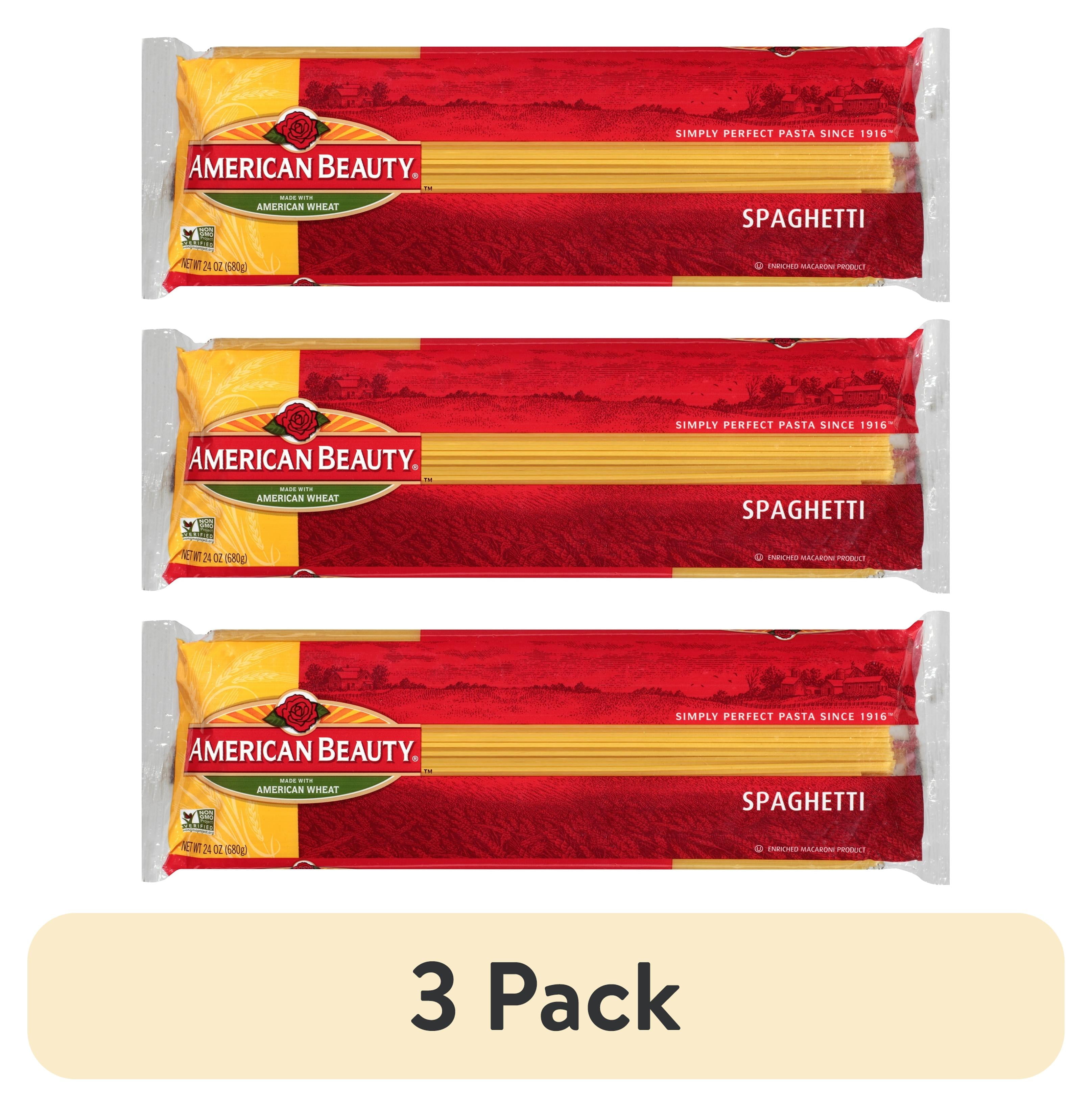 (3 pack) American Beauty Spaghetti Pasta, 12-Pack (24 oz Each ...