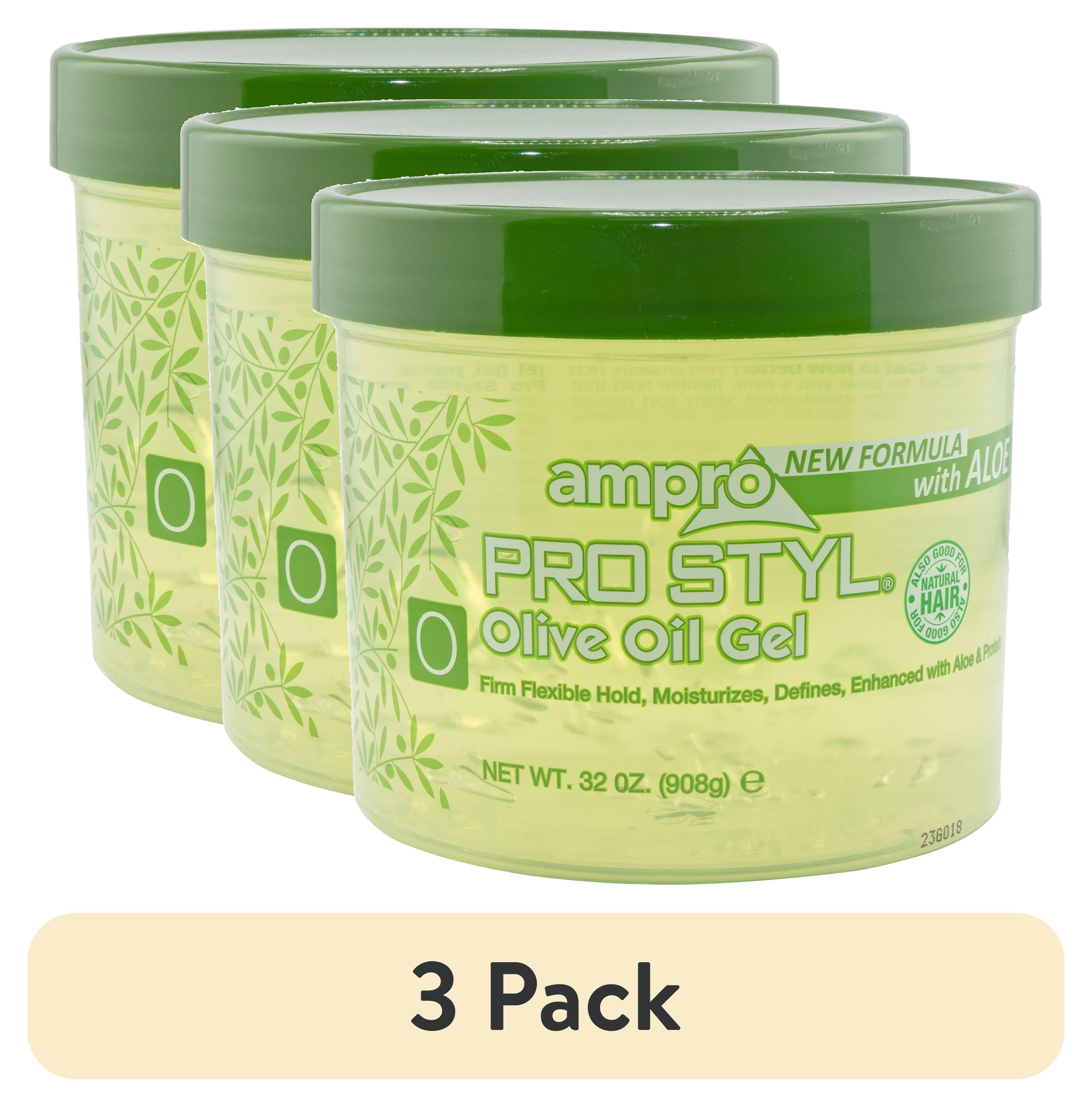 (3 pack) Ampro Pro Style 32 oz. Olive Oil Hair Gel, Very Moisturizing ...
