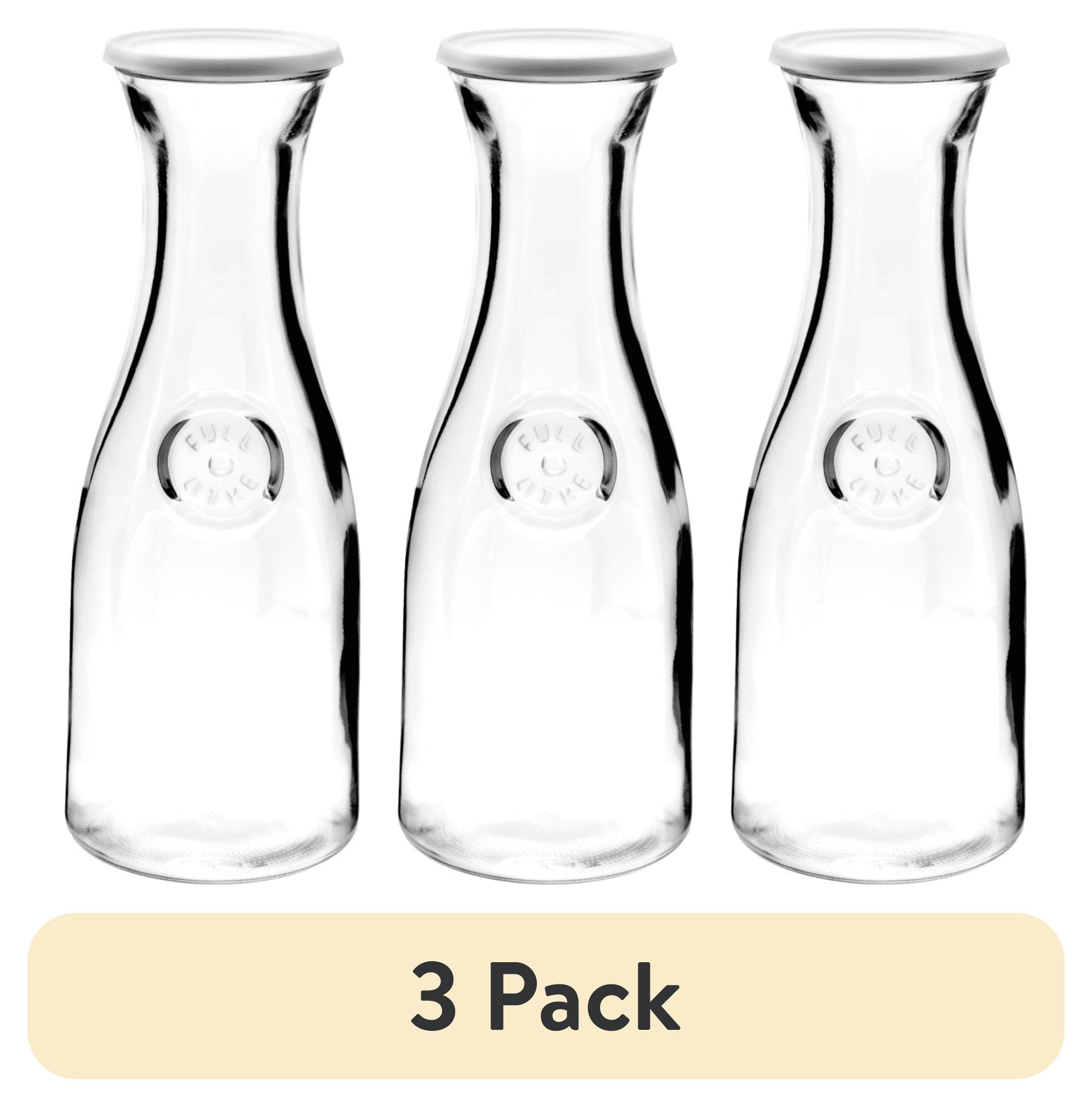 (3 pack) Anchor Hocking Glass Carafe with Lid, 1 Liter - Walmart.com