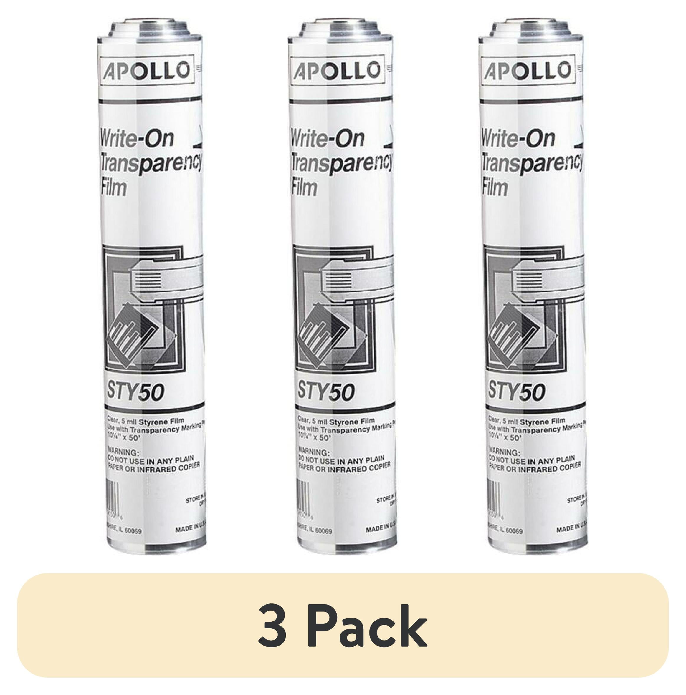 (3 pack) Apollo Transparency Film, Clear - Walmart.com