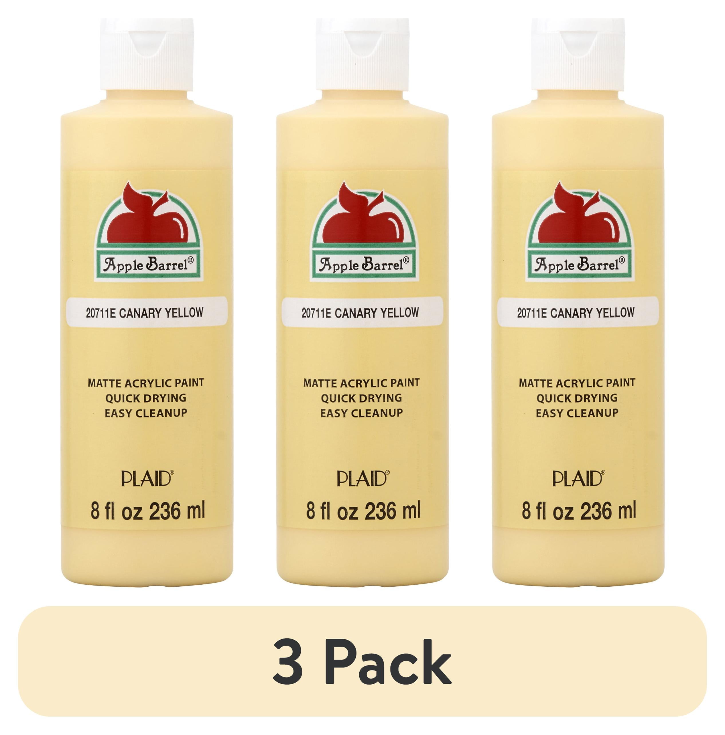 (3 pack) Apple Barrel Acrylic Craft Paint, Matte Finish, Canary Yellow ...