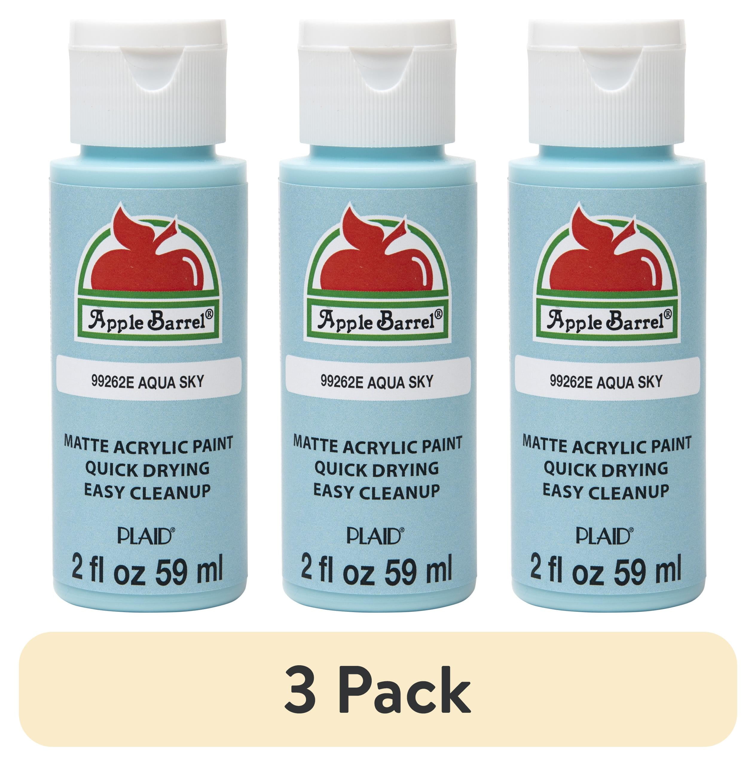 (3 pack) Apple Barrel Acrylic Craft Paint, Matte Finish, Aqua Sky, 2 fl ...