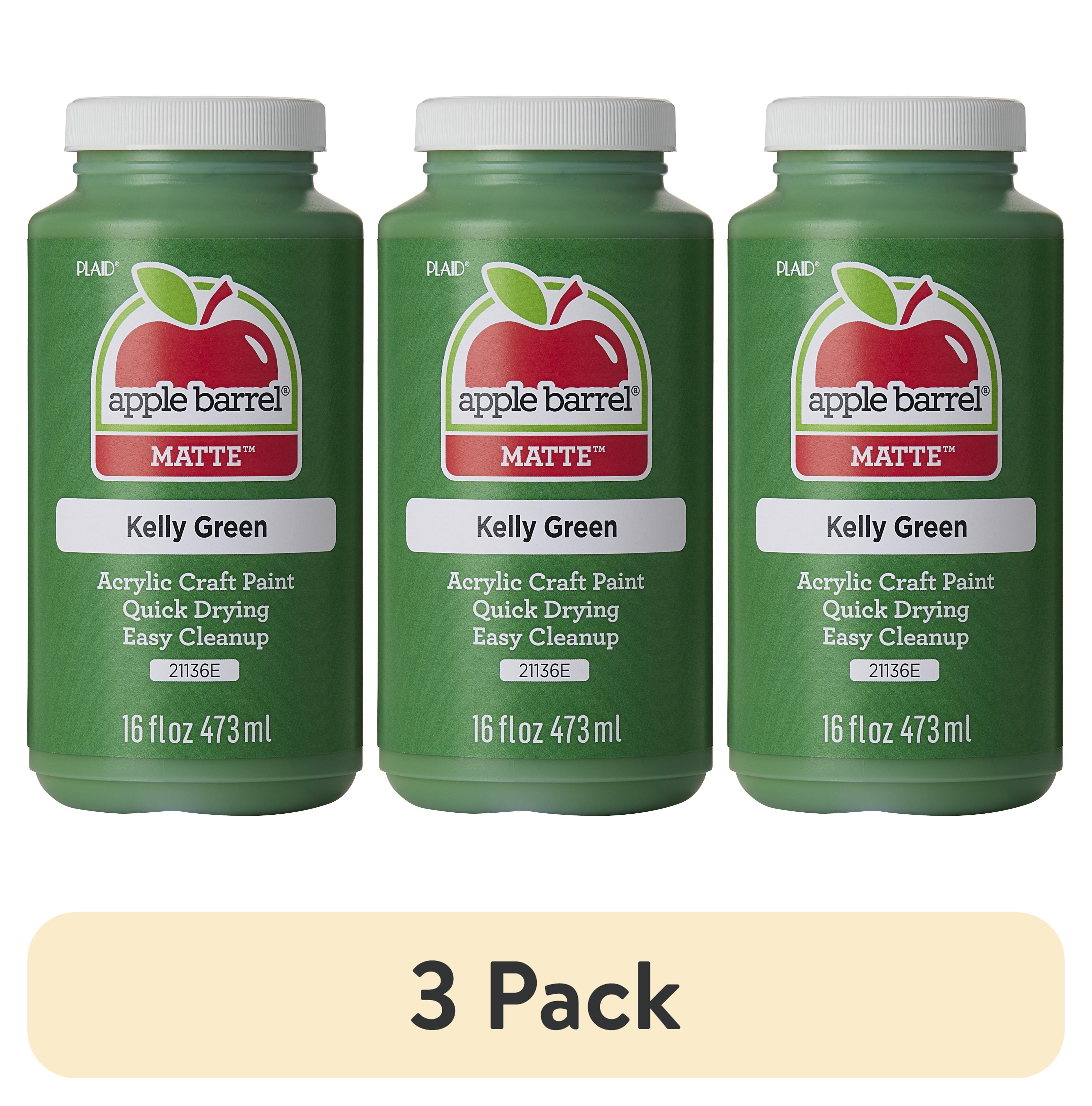 (3 pack) Apple Barrel Acrylic Craft Paint, Matte Finish, Kelly Green ...