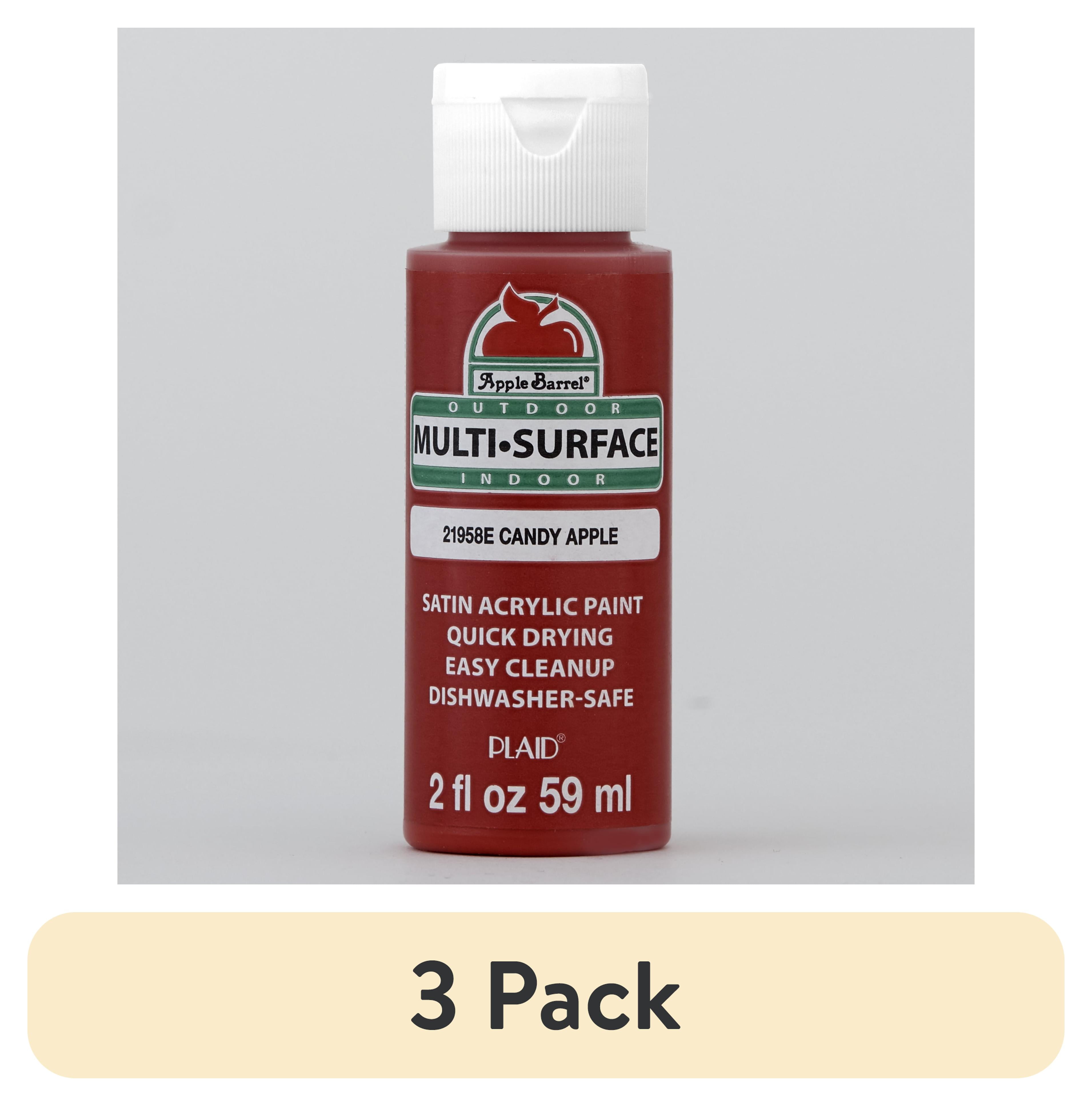 (3 pack) Apple Barrel Multi-Surface Acrylic Craft Paint, Satin Finish ...