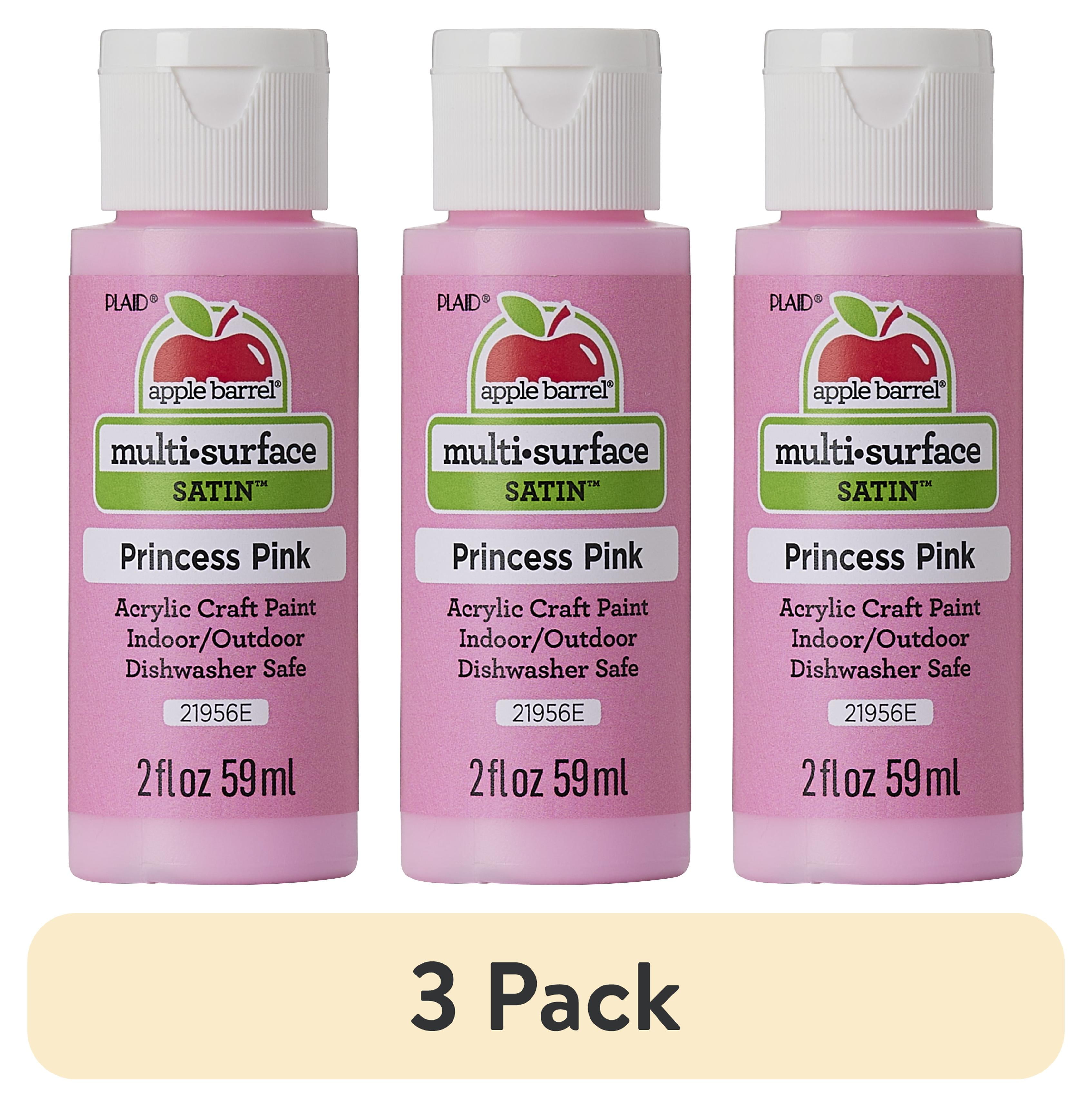 (3 pack) Apple Barrel Multi-Surface Craft Paint, Satin Finish, Princess ...