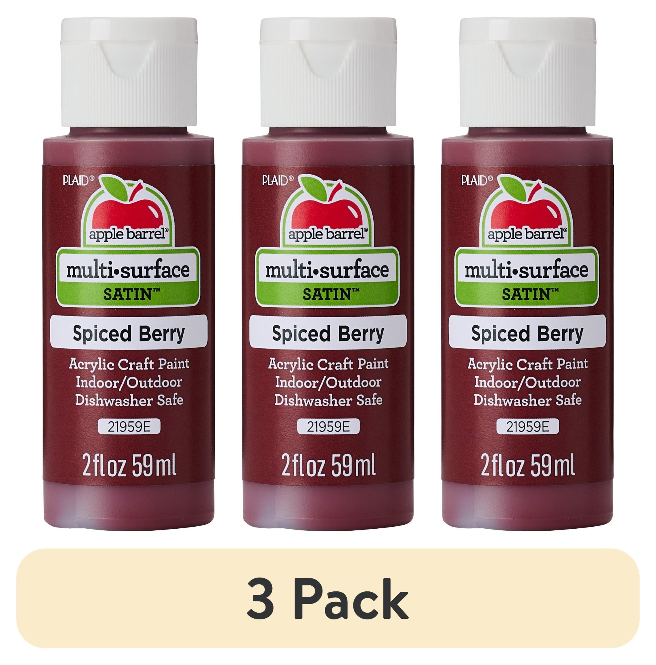 (3 pack) Apple Barrel Multi-Surface Acrylic Craft Paint, Satin Finish ...