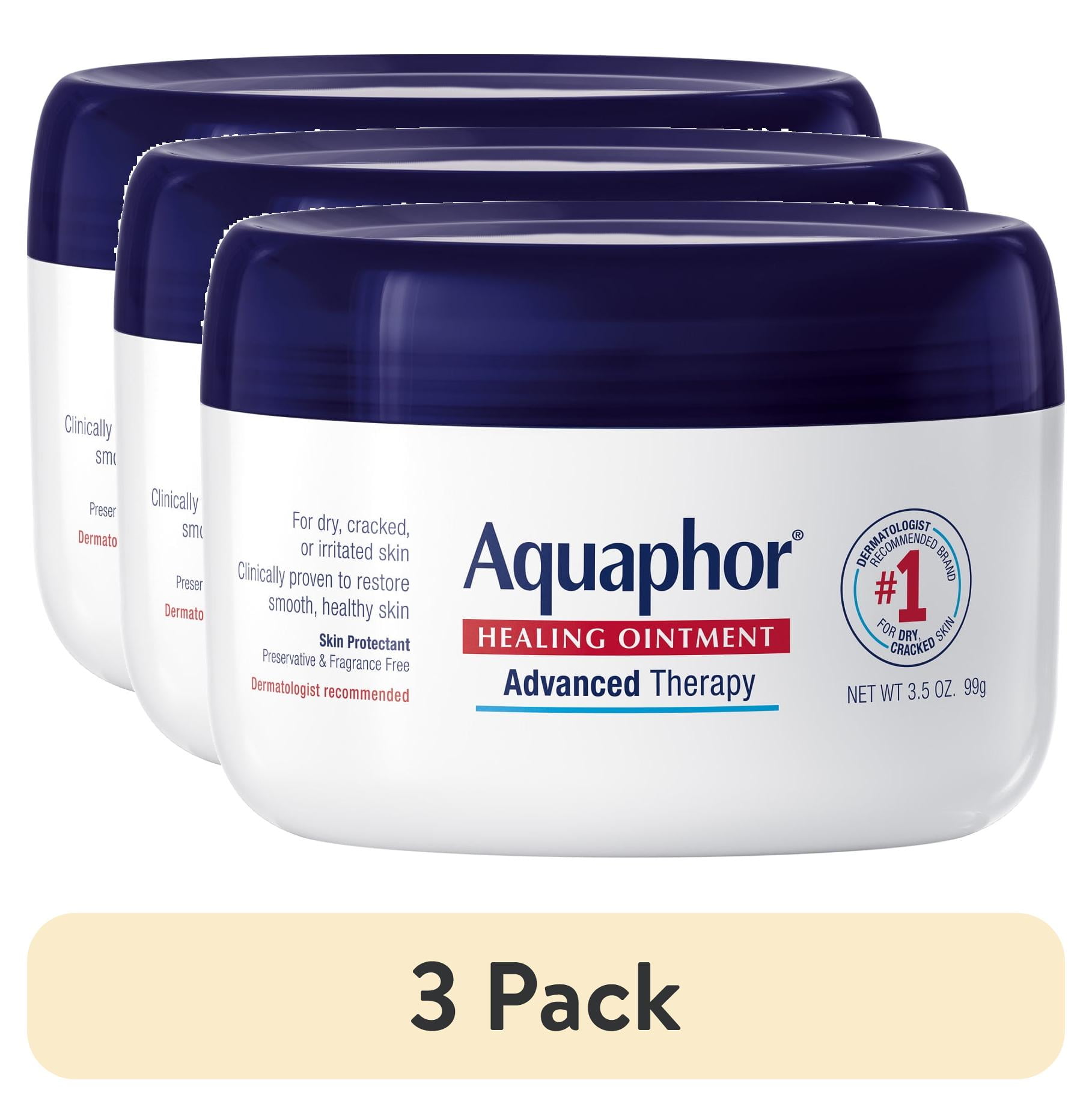 (3 pack) Aquaphor Healing Ointment Skin Protectant for Dry, Cracked ...