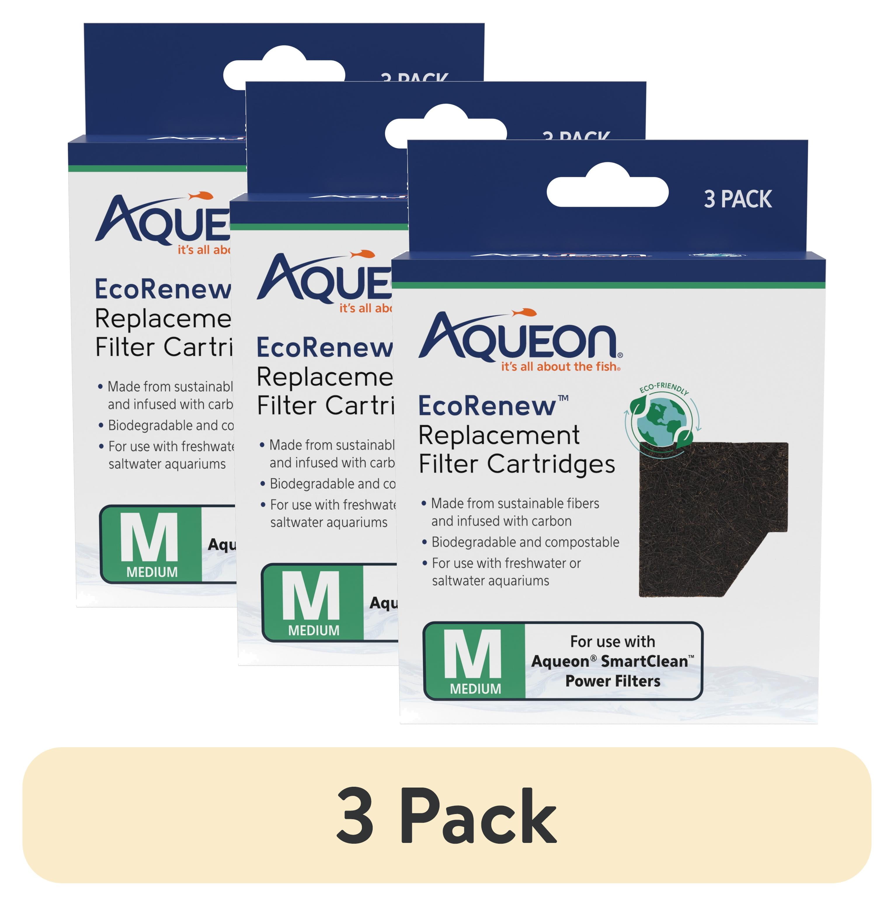 (3 pack) Aqueon EcoRenew Replacement Filter Cartridges Medium, 3-Pack ...
