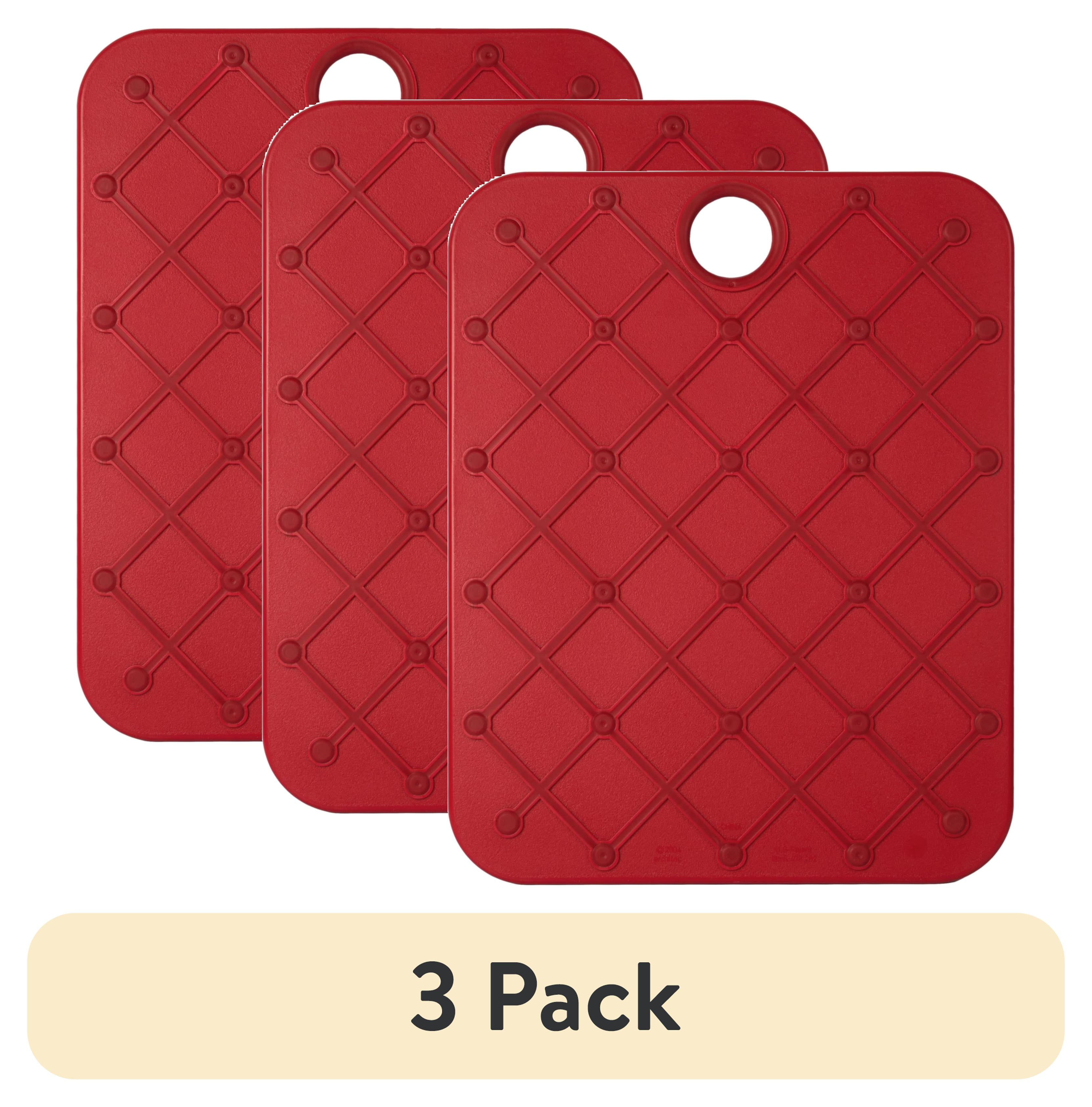 Architec 14 x 11 Gripper Non-Slip Poly Cutting Board - Red - Walmart.com