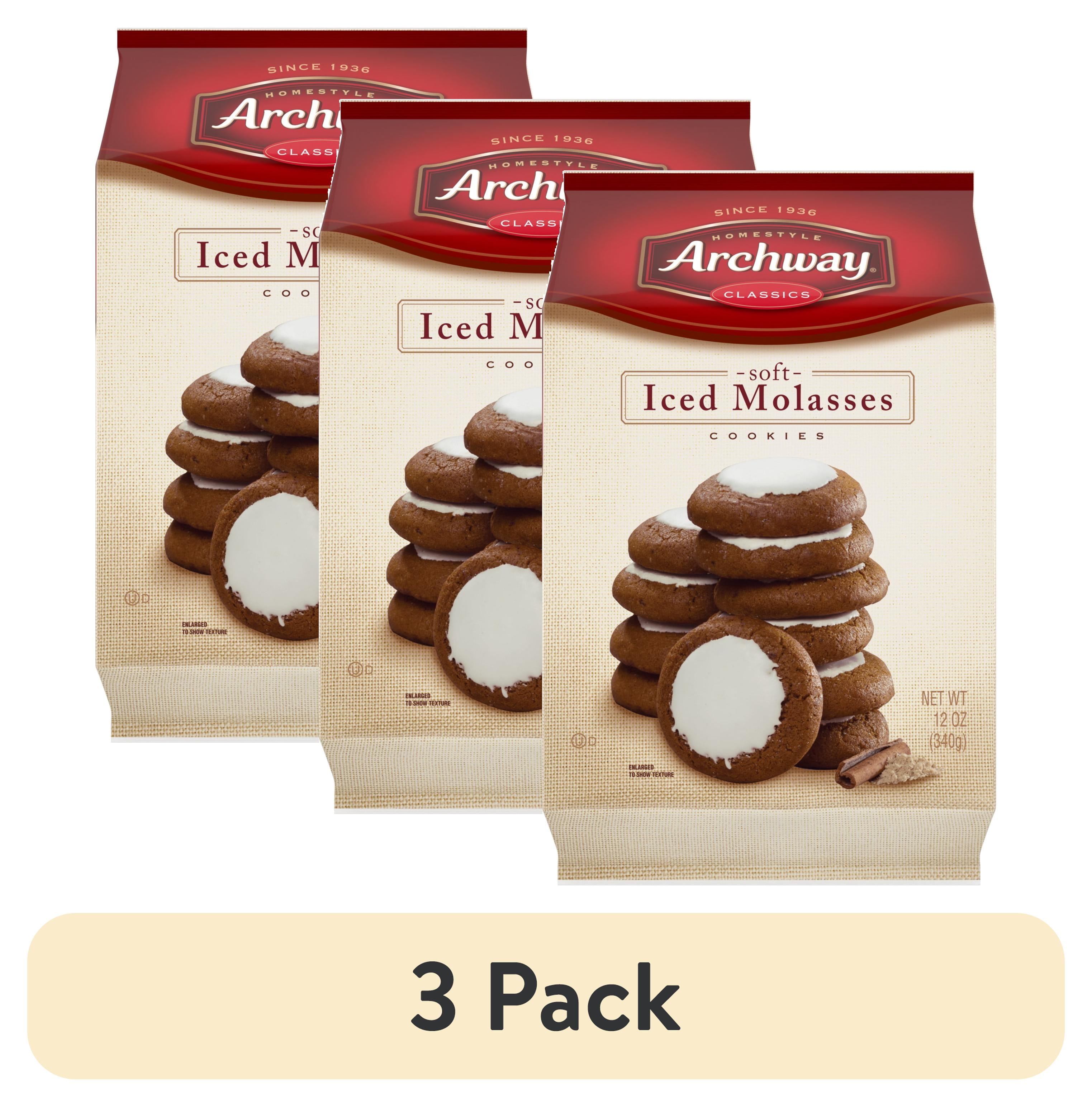 (3 pack) Archway Cookies, Classic Soft Iced Molasses Cookies, 12 oz ...