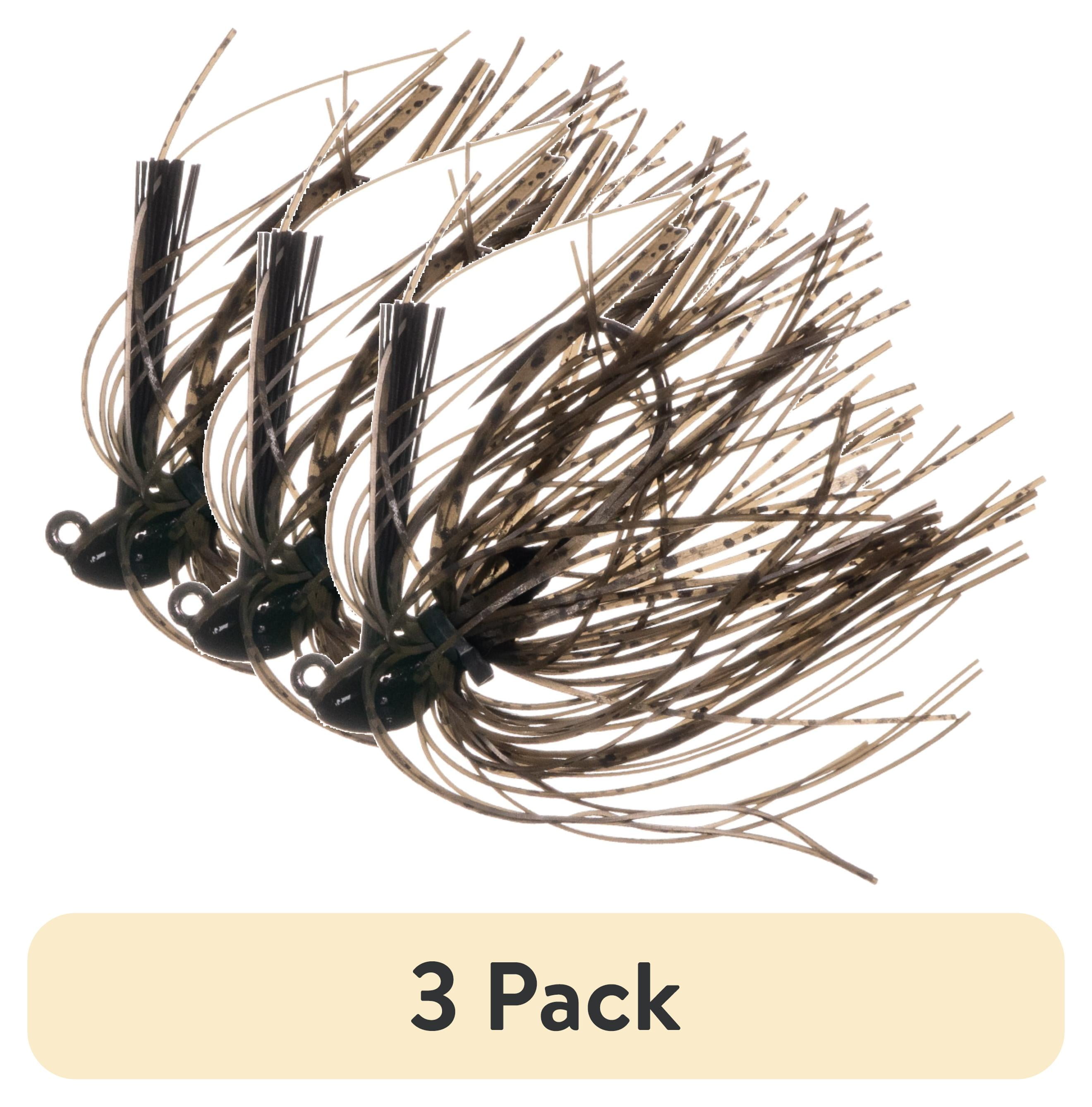 (3 pack) Arkie Lures Rattle Band Bass Jig, Color Green Pumpkin, Size 3/ ...