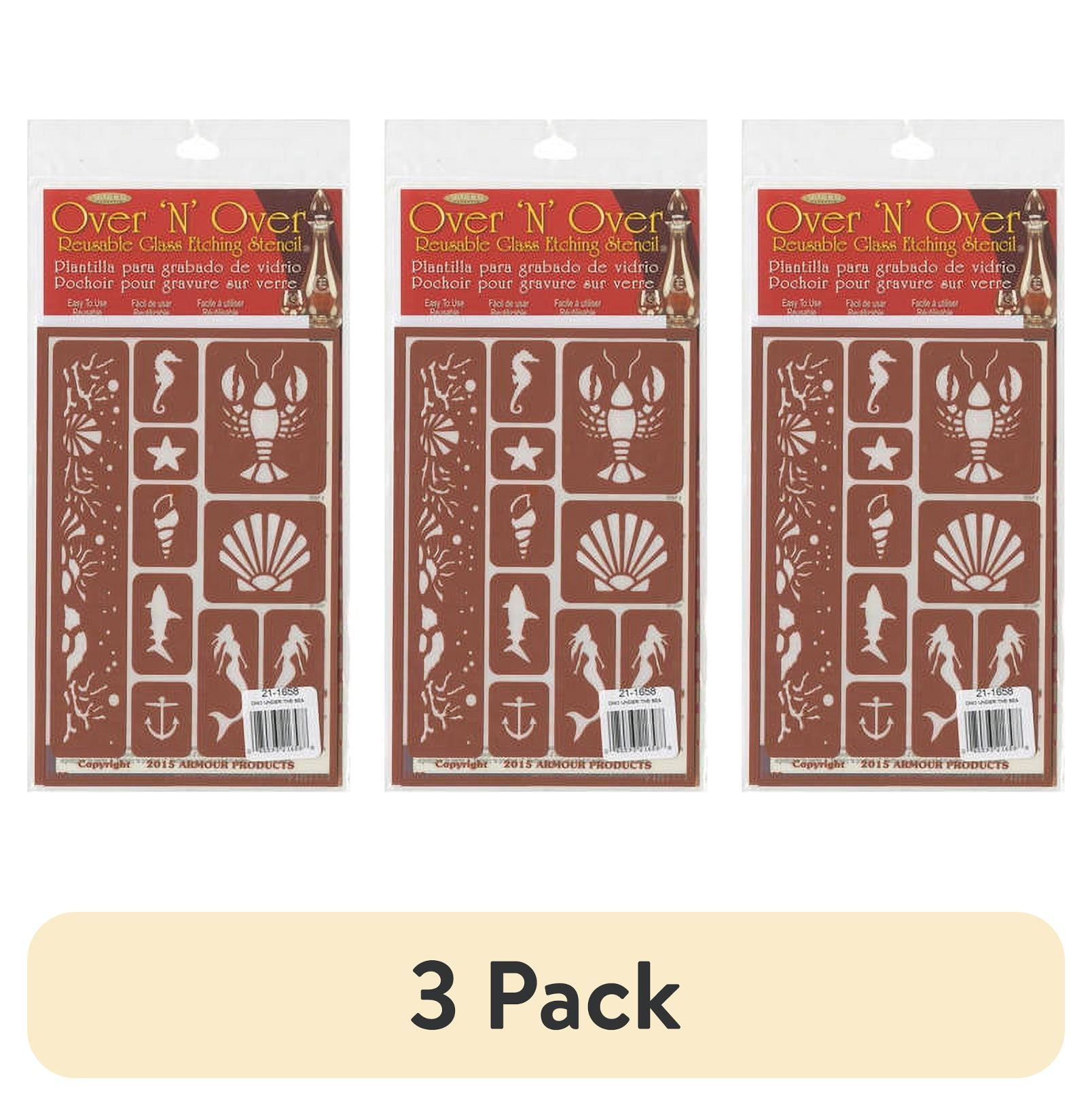 (3 pack) Armour Over N Over Stencil Under The Sea - Walmart.com