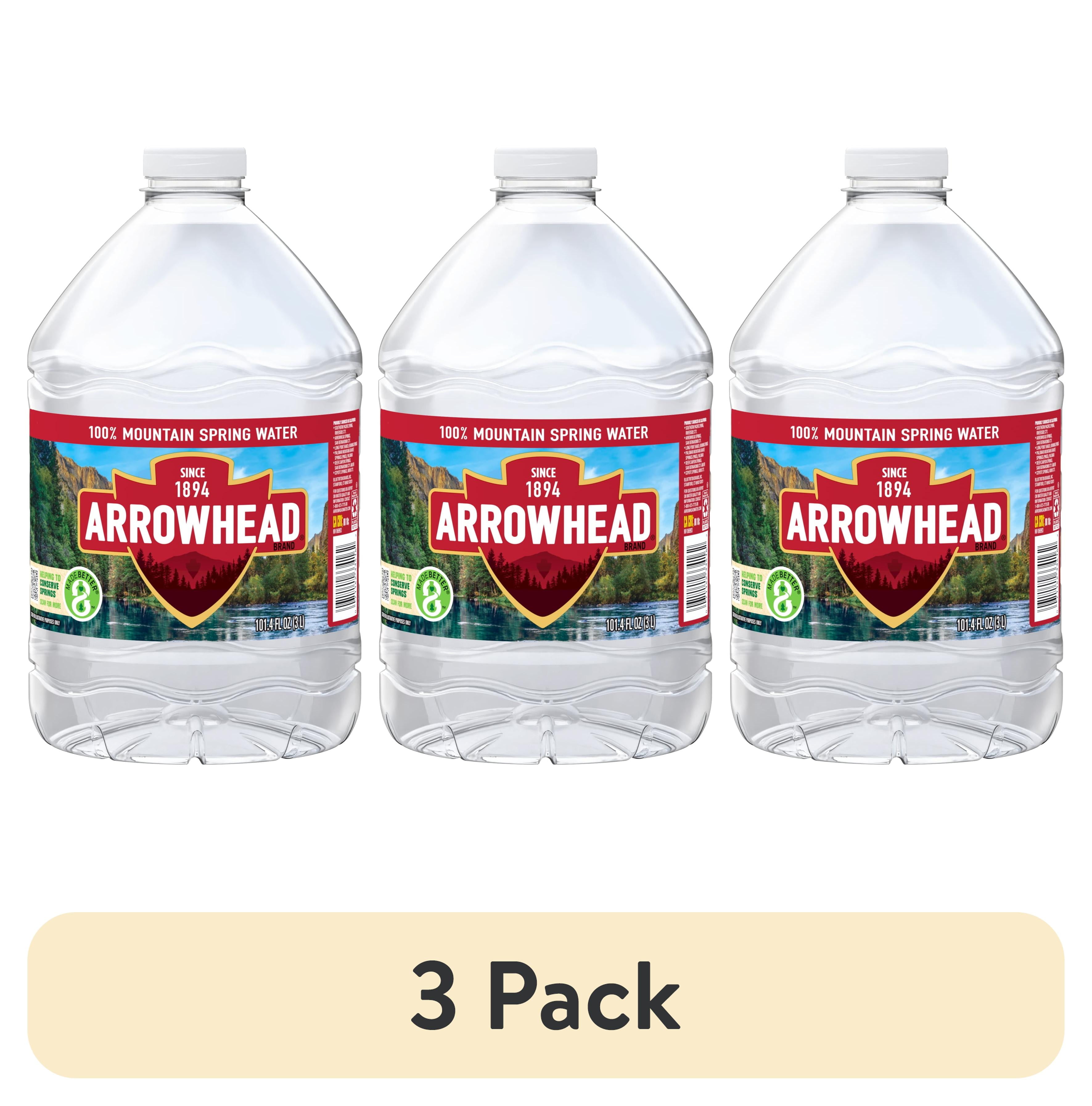 (3 pack) Arrowhead Mountain Spring Water, 3 Liter, Single Plastic Jug ...