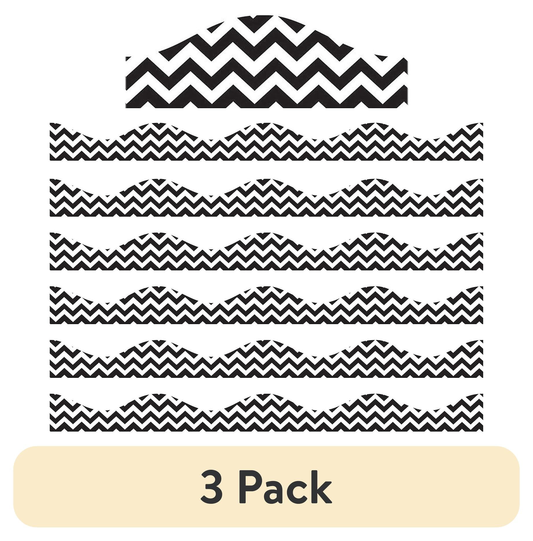 (3 pack) Ashley Productions Magnetic Border, Black Chevron, 12 Feet Per ...
