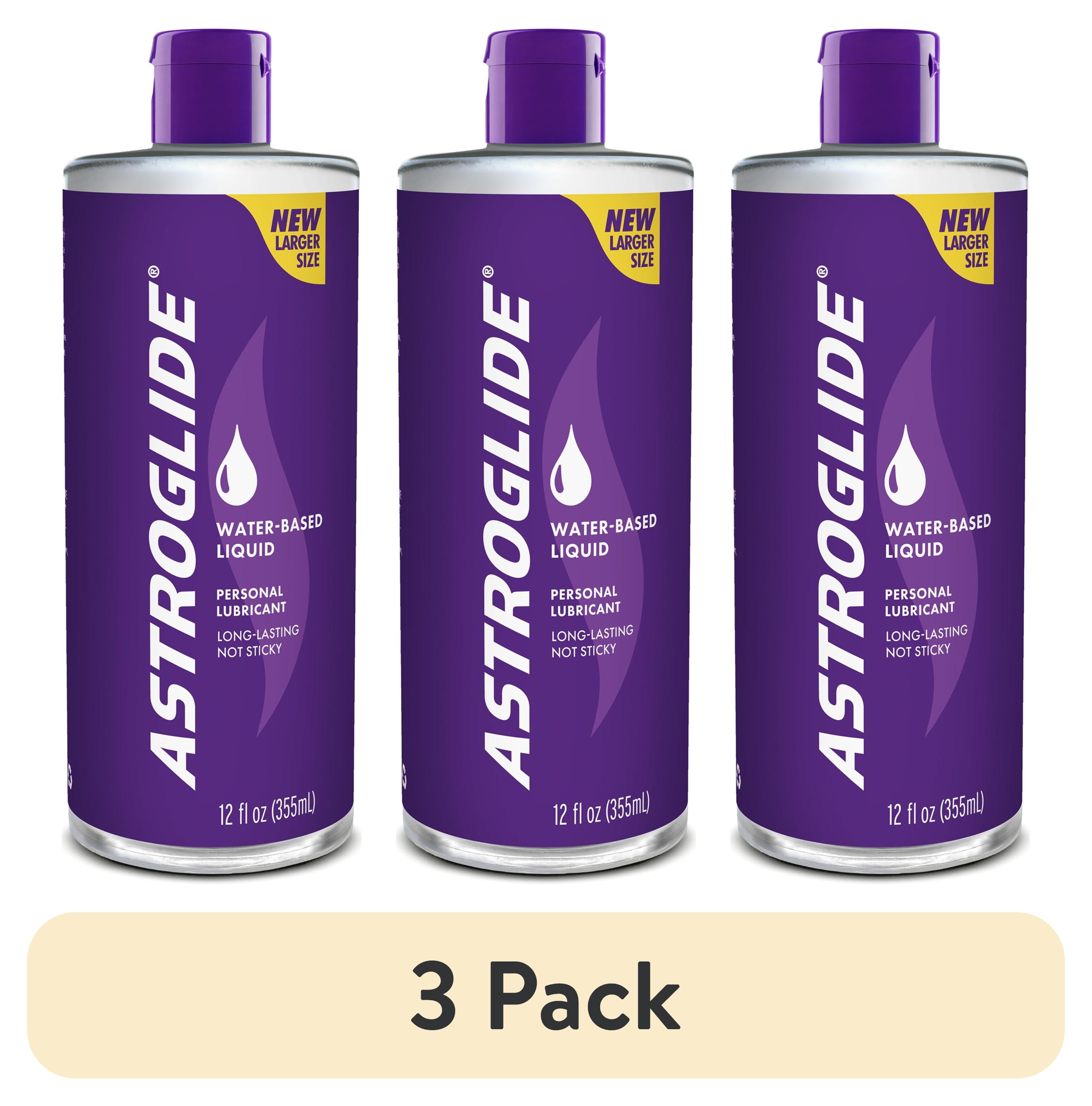 (3 pack) Astroglide Liquid, Water Based Personal Lubricant, Condom Compatible Lube, 12oz ...