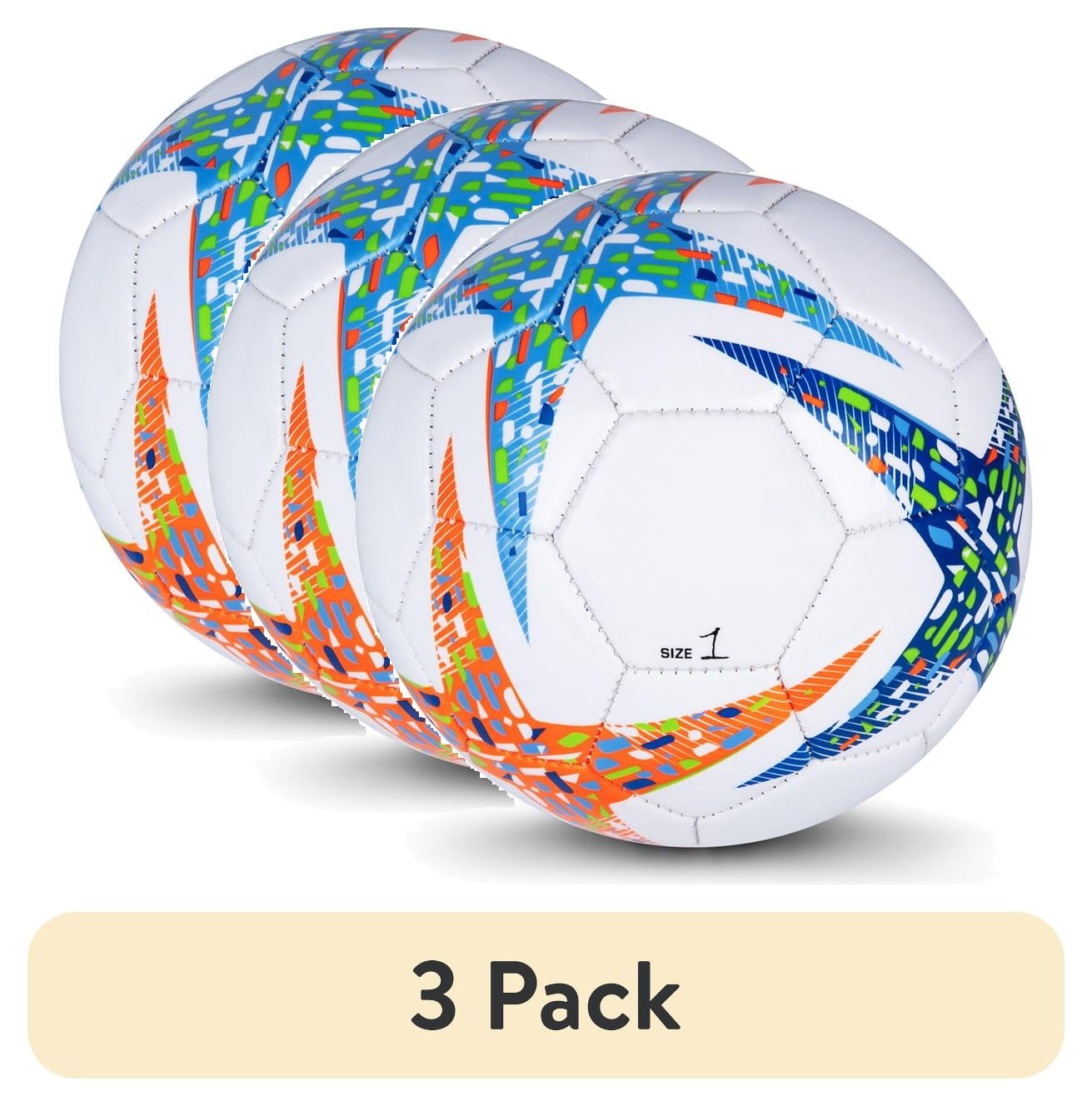 Athletic Works Junior Sport 6-inch Mini Soccer Ball Blue/Orange Durable ...