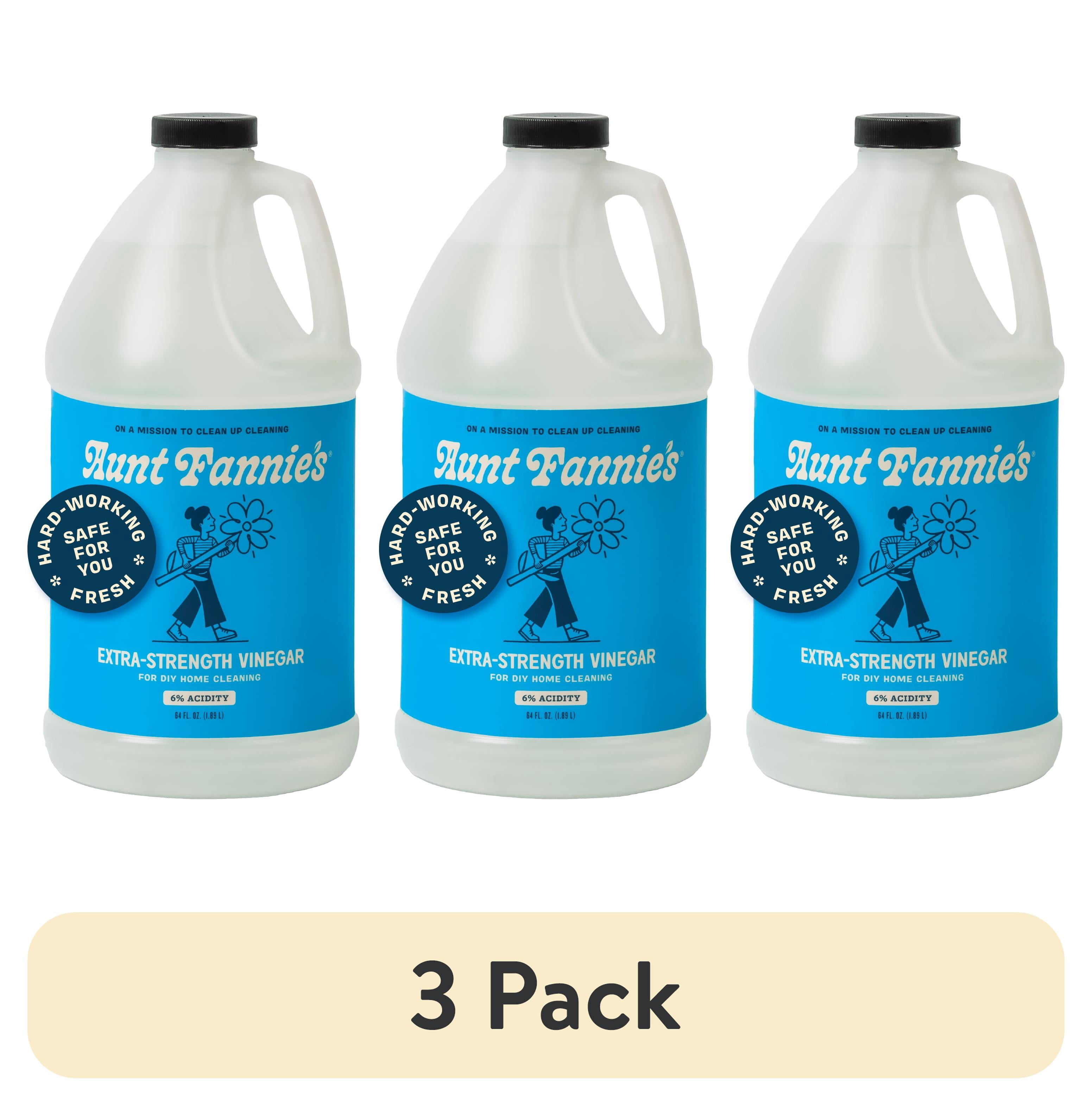 (3 pack) Aunt Fannie's Extra Strength Cleaning Vinegar, 64 Ounce ...