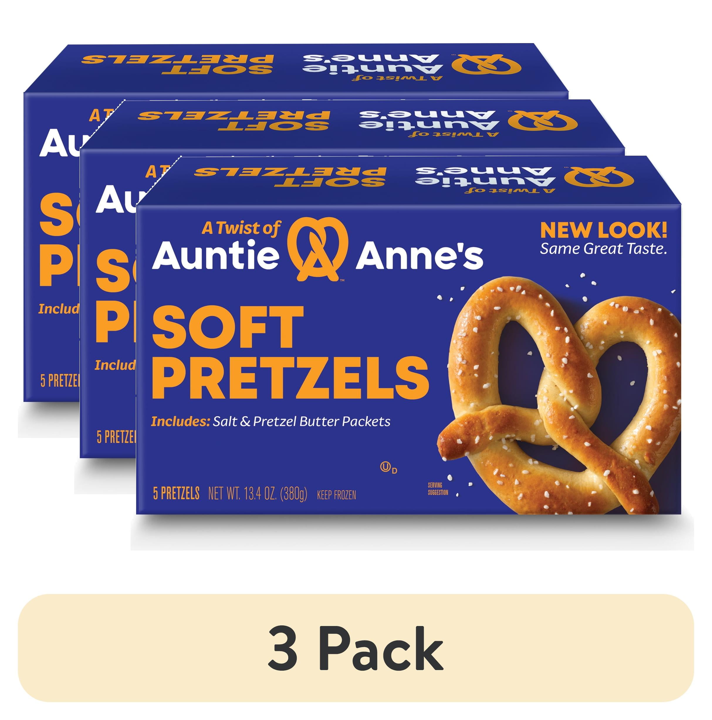 (3 pack) Auntie Anne's® Classic Soft Pretzels Frozen 5 Ct - Walmart.com