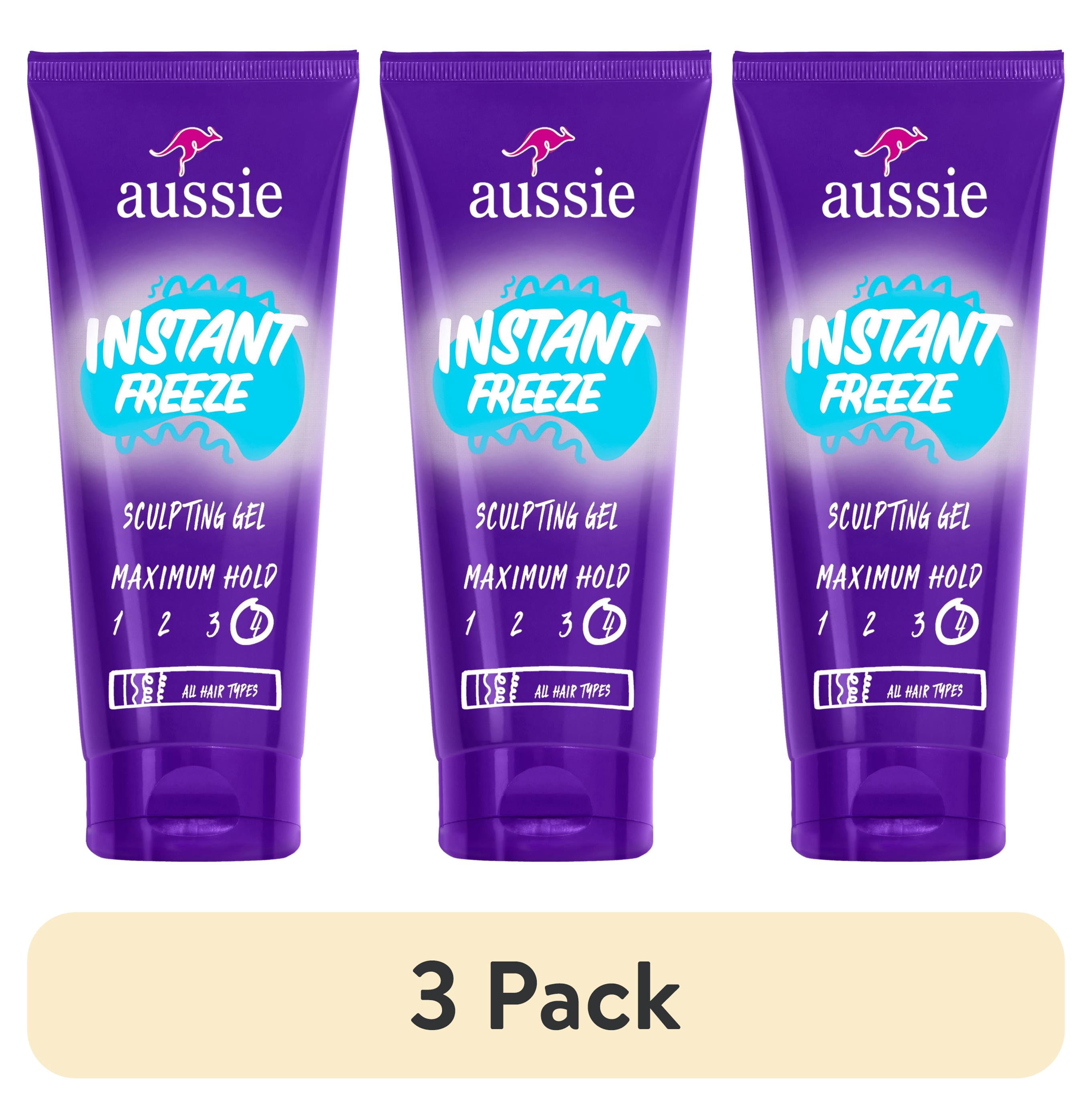 (3 pack) Aussie Instant Freeze Sculpting Hair Gel for Curly Hair ...