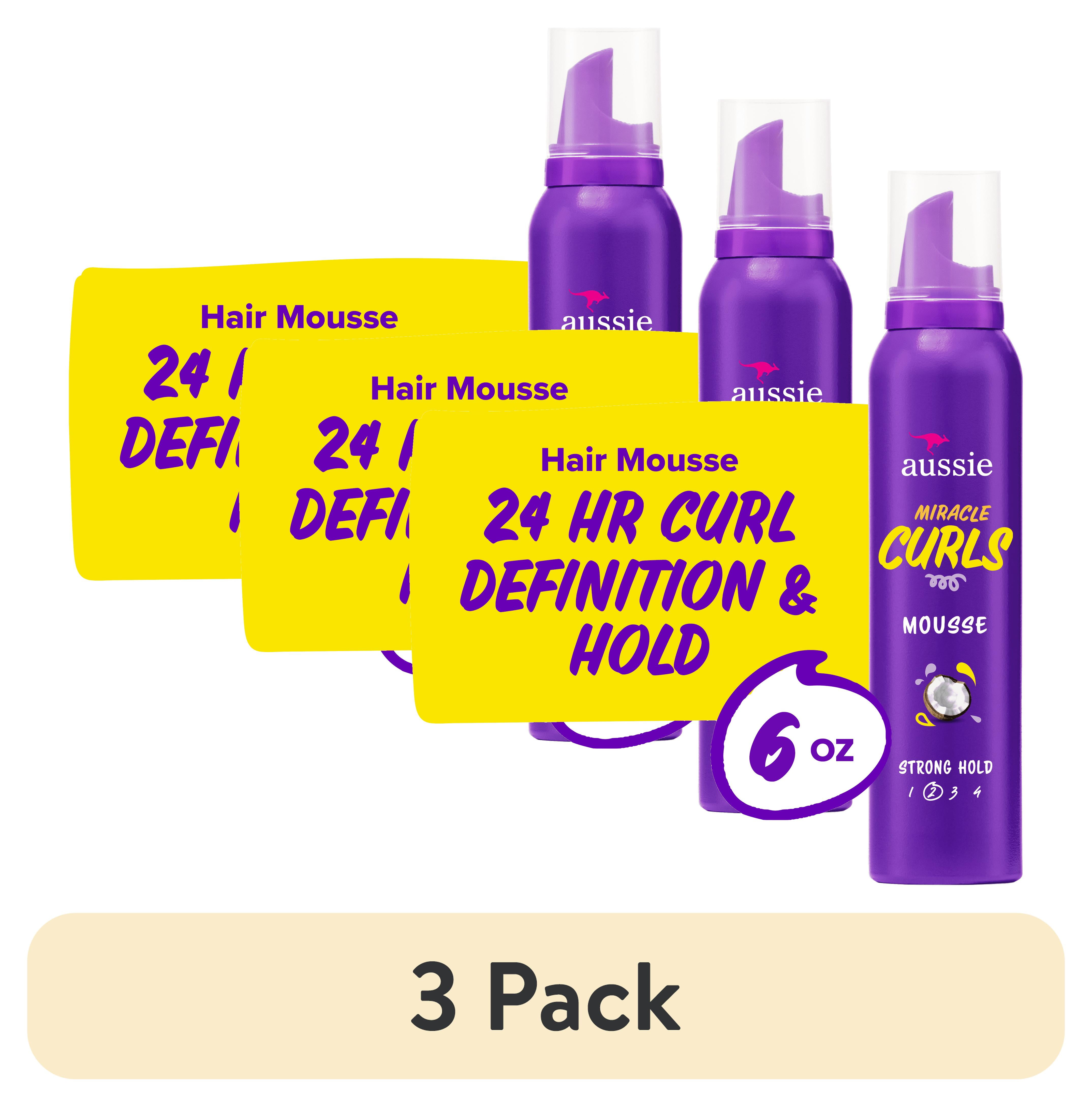 (3 pack) Aussie Miracle Curls Styling Mousse with Coconut & Jojoba Oil ...