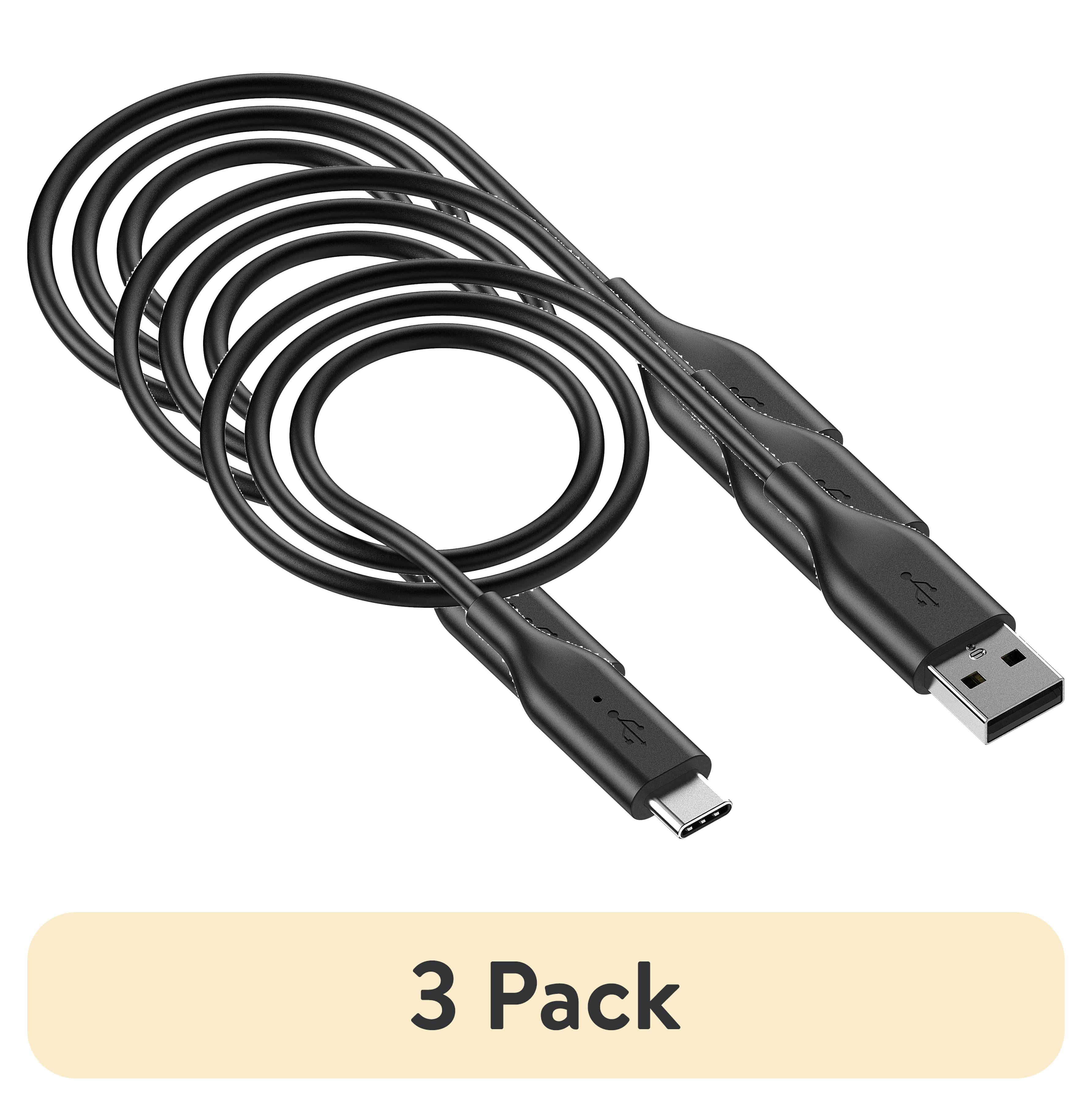 (3 pack) Auto Drive USB-C to USB-A, 3ft, Charging & Data Sync Cable ...