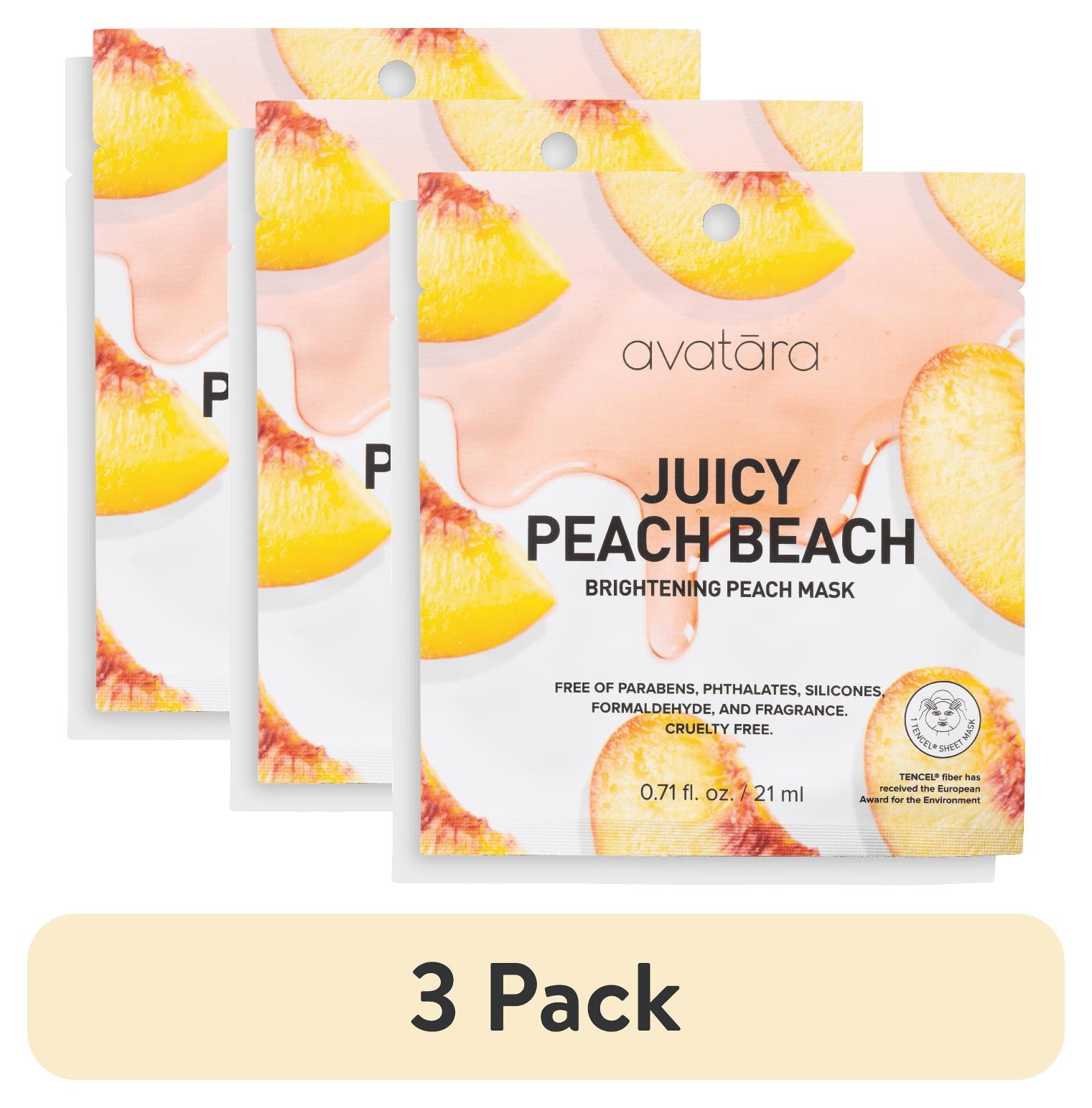 (3 pack) Avatara Juicy Peach Beach Brightening Peach Face Mask for All ...