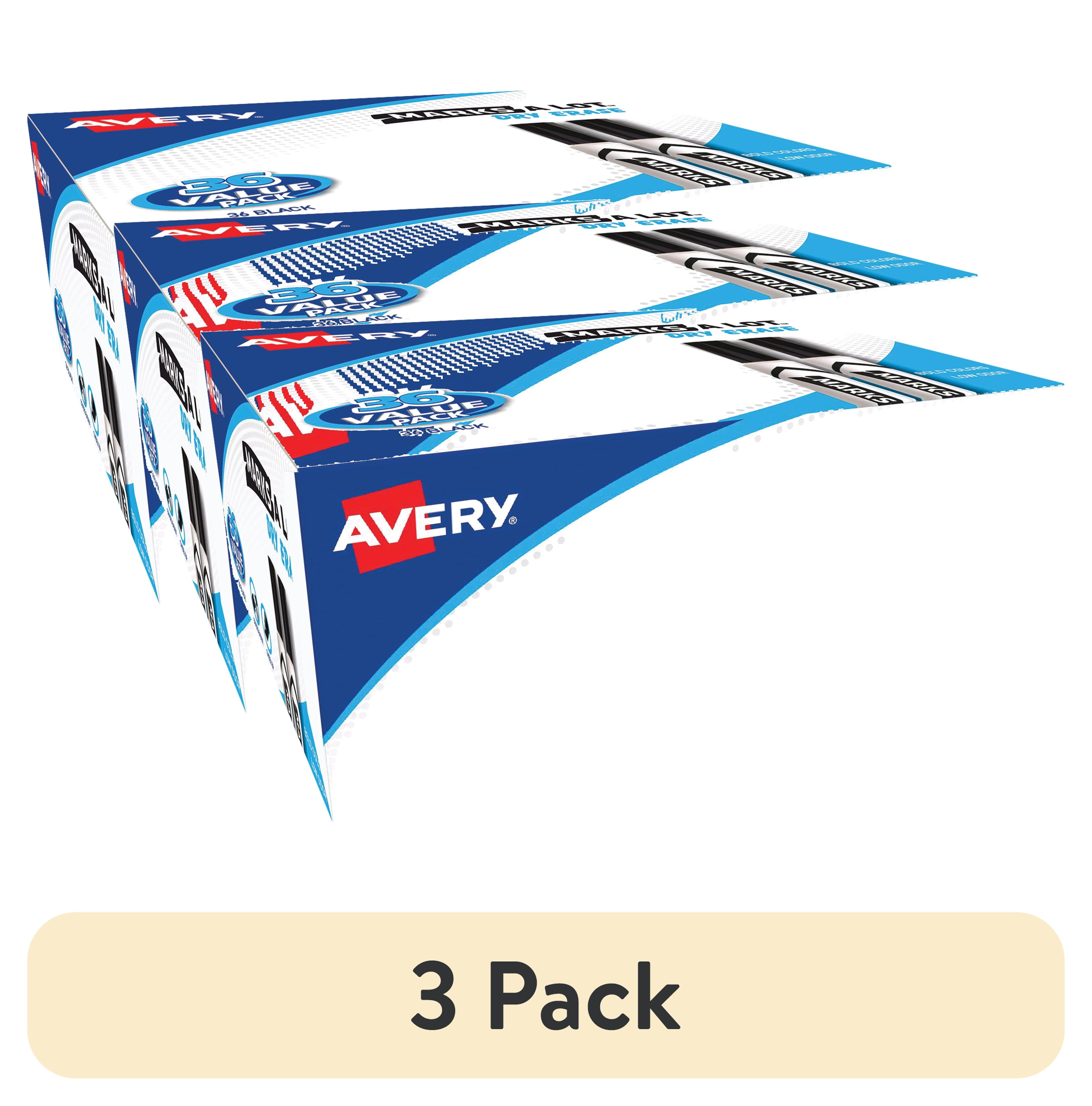 (3 pack) Avery Marks A Lot Dry Erase Markers, Desk-Style, 36 Black ...