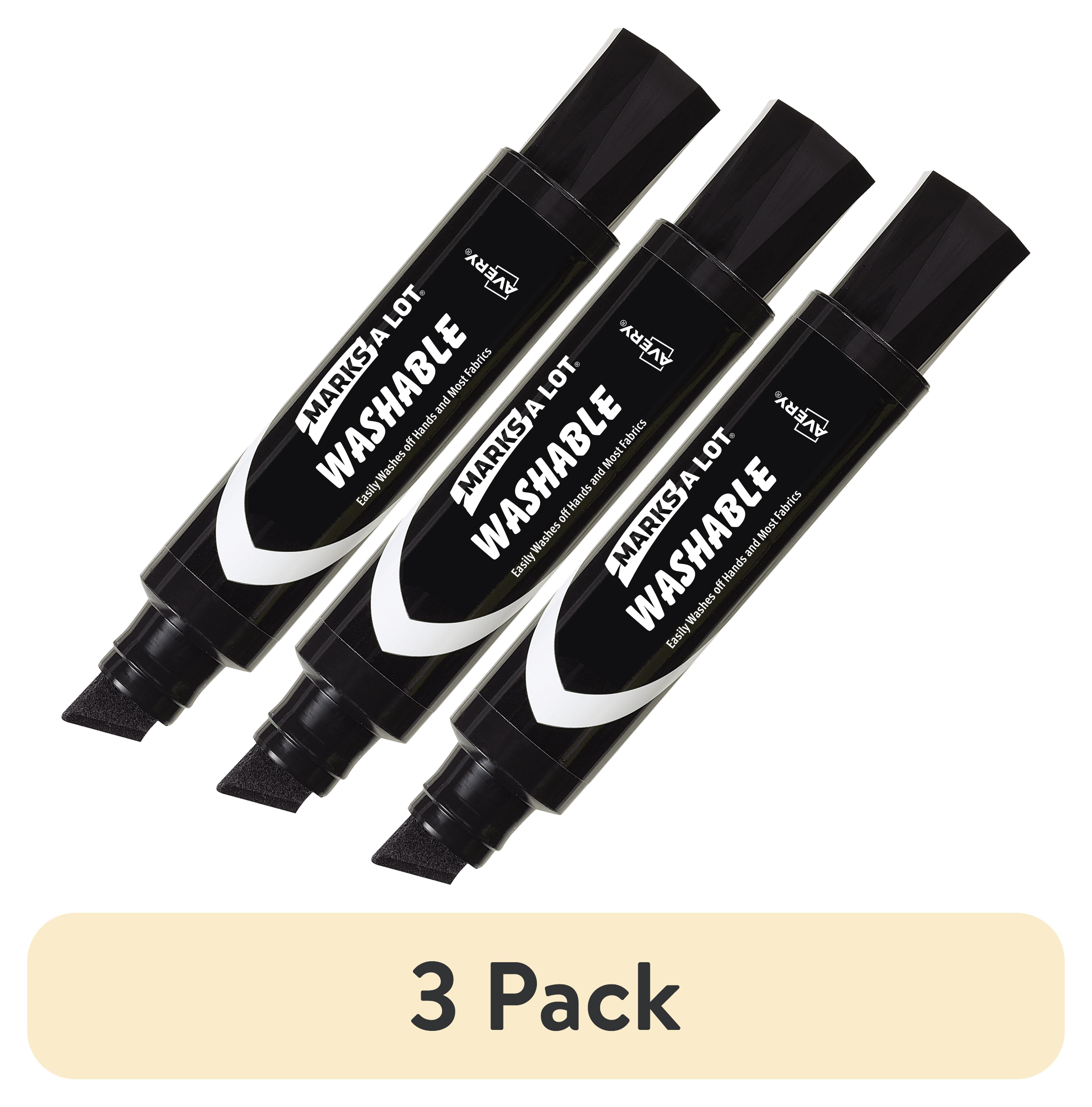 (3 pack) Avery Marks A Lot Washable Marker, Jumbo, 1 Black Marker ...