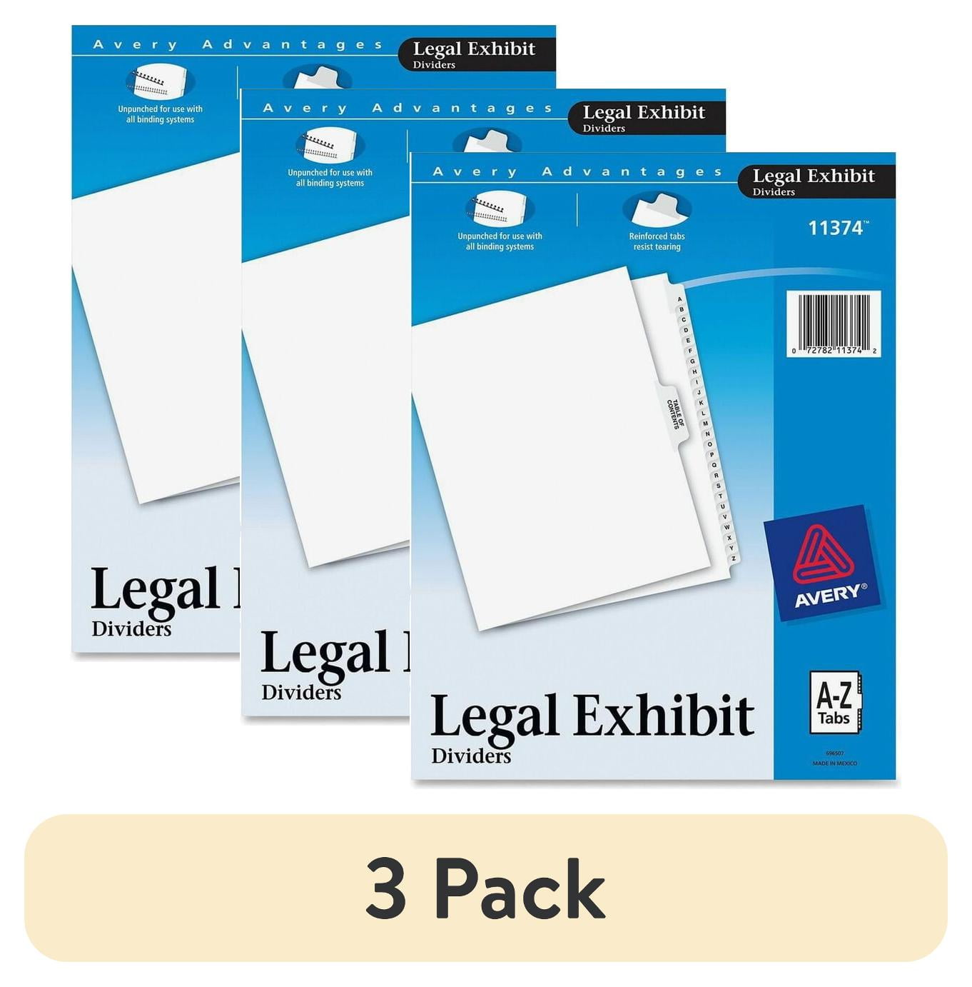 (3 pack) Avery Premium Collated Legal Dividers Avery Style, Letter Size ...