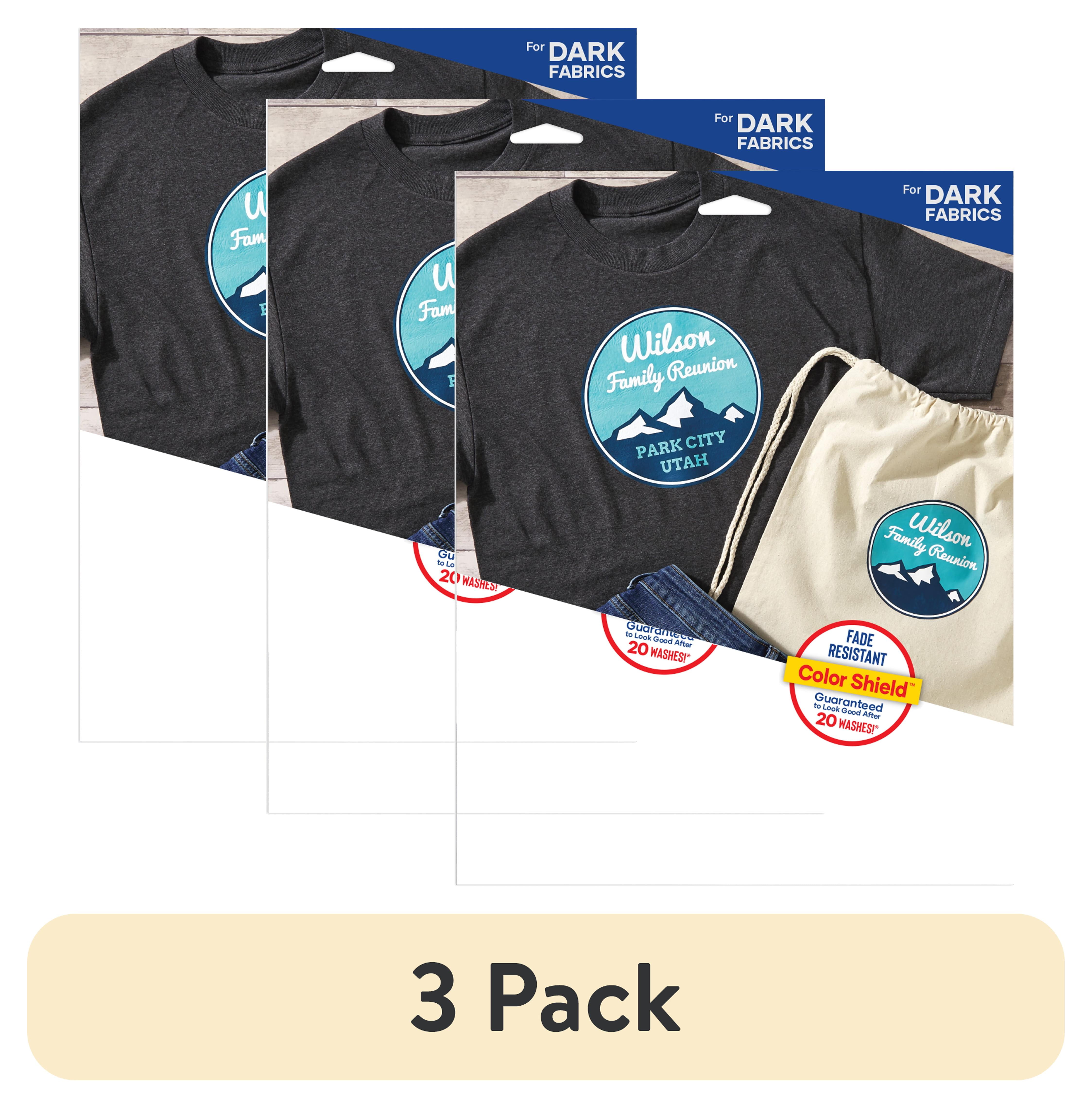 (3 pack) Avery Printable Heat Transfer Paper for Dark Fabrics, 8-1/2" x ...