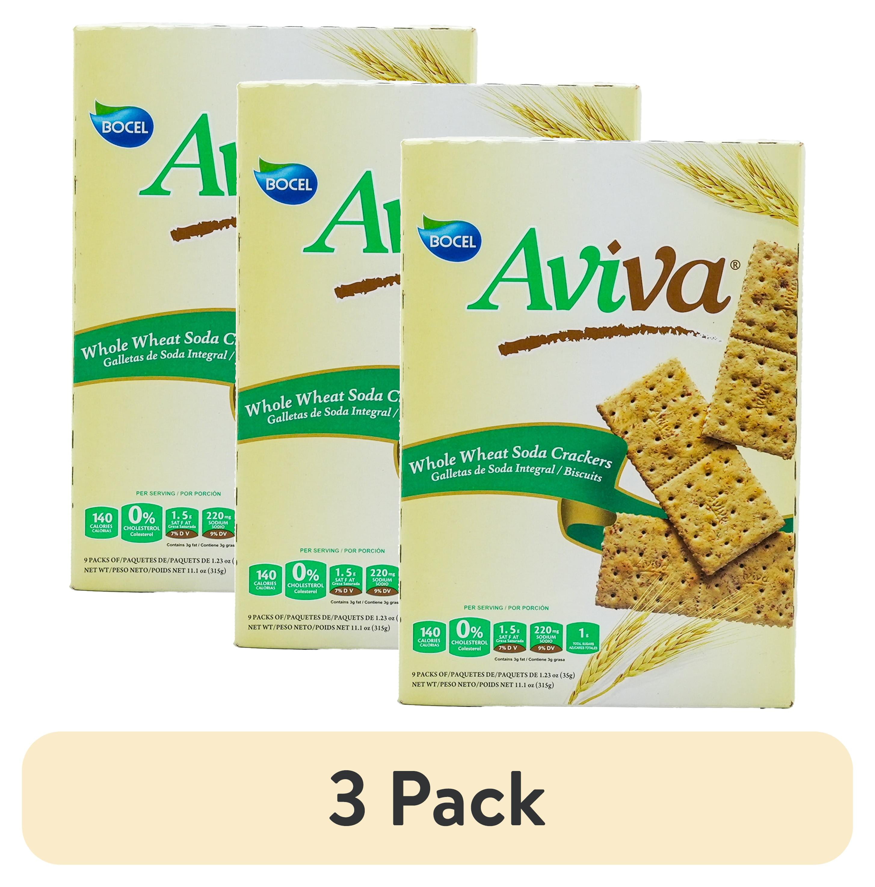 (3 pack) Aviva Whole Wheat Snacks Crackers 9 pack 11.01 oz, Cardboard ...