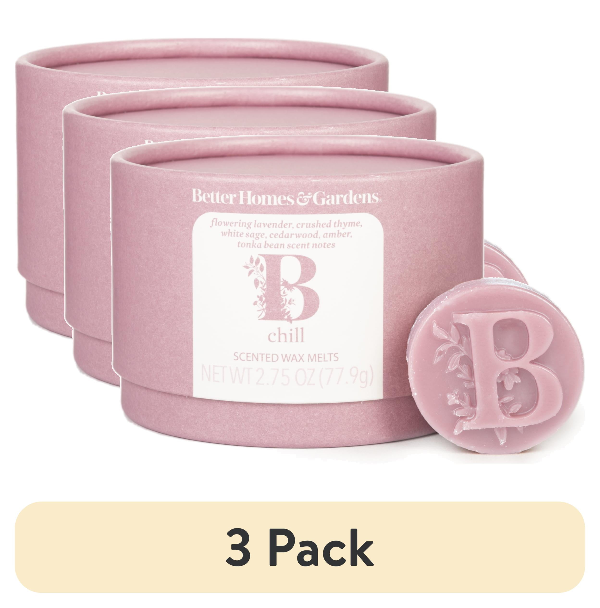 (3 pack) B Chill Essential Oil Infused Wax Melts, Better Homes ...