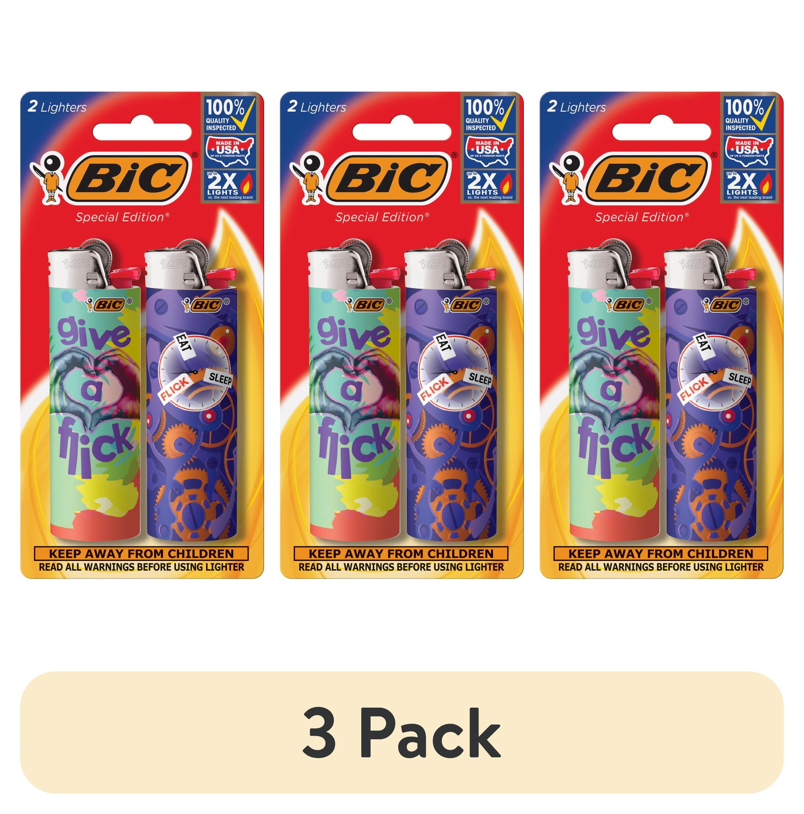 (3 pack) BIC Pocket Lighter, Special Edition Flick My BIC Collection ...