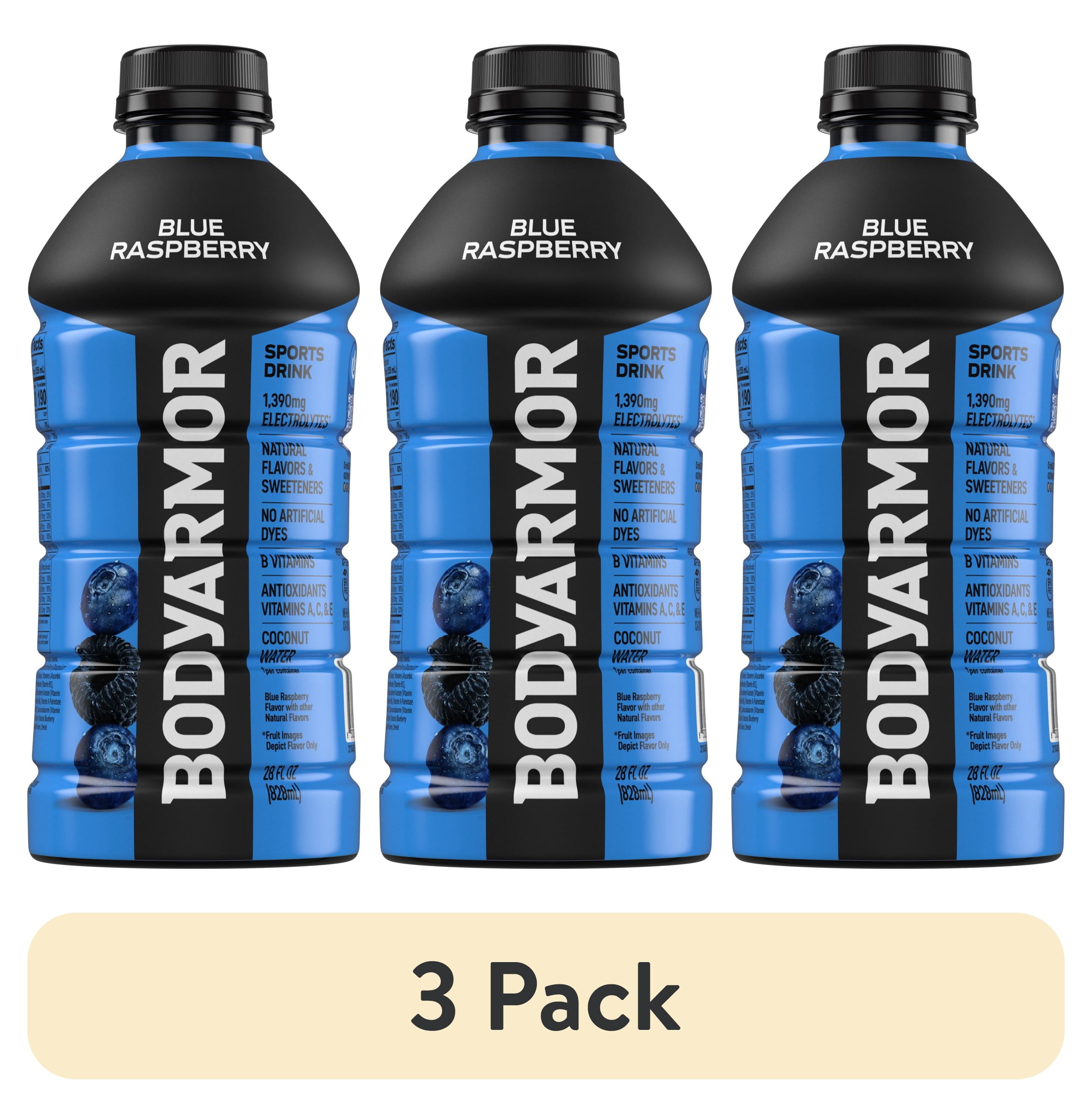 (3 pack) BODYARMOR Blueberry Raspberry Electrolyte Sports Drink Bottle ...