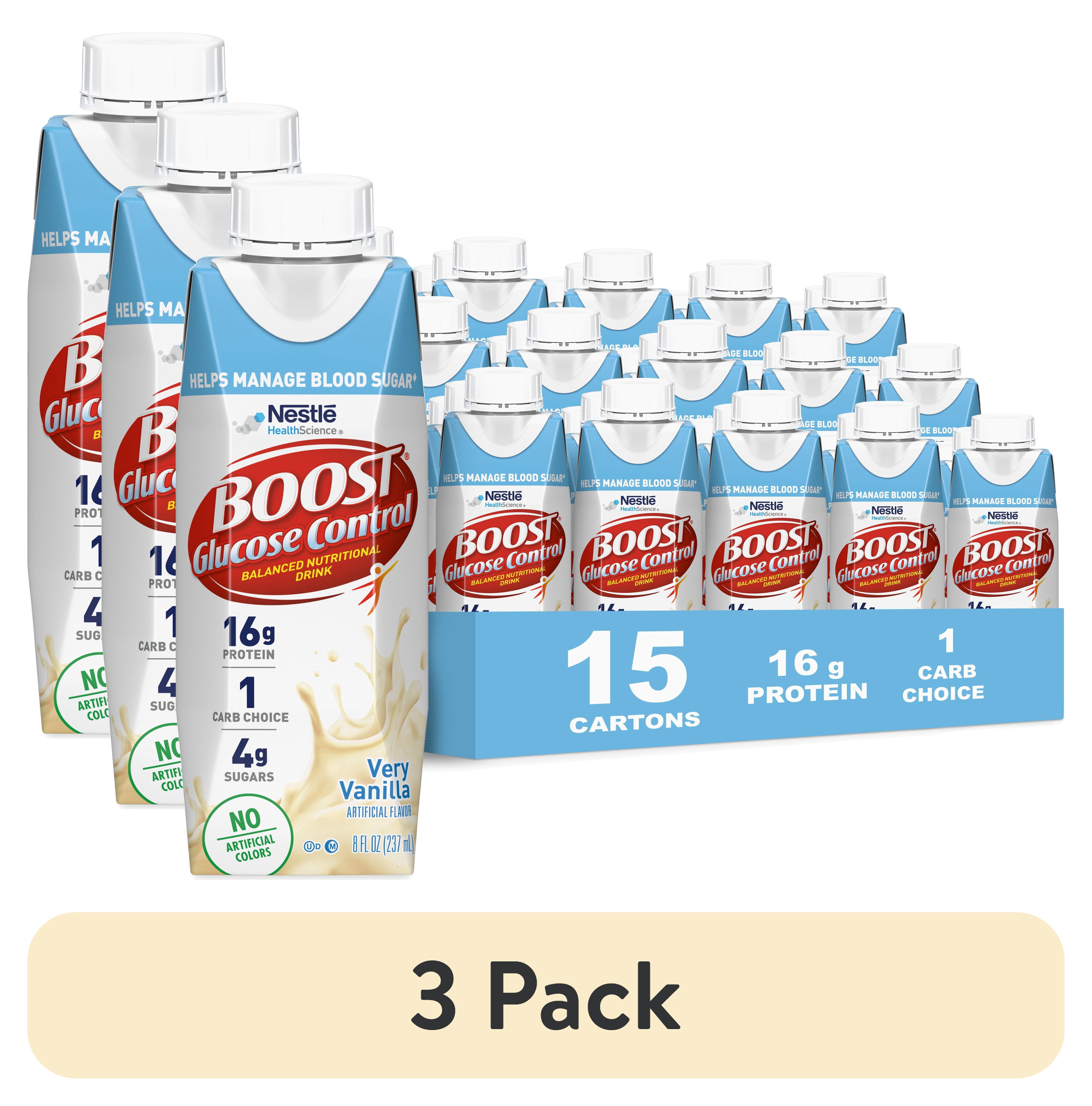 (3 pack) BOOST Glucose Control Nutritional Drink Protein Shakes, Very ...