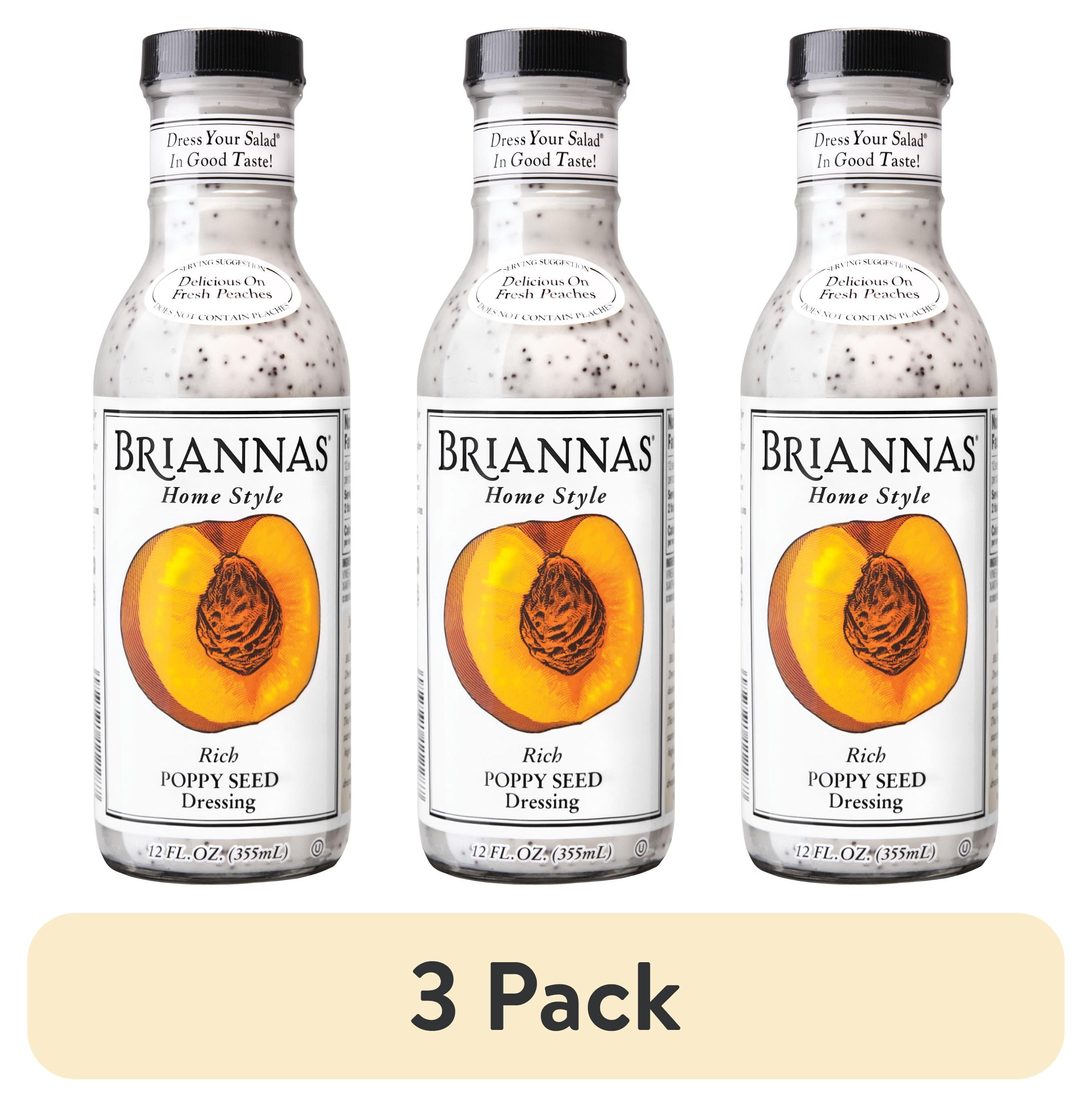 (3 pack) BRIANNAS Rich Poppy Seed Dressing, 12 fl oz - Walmart.com