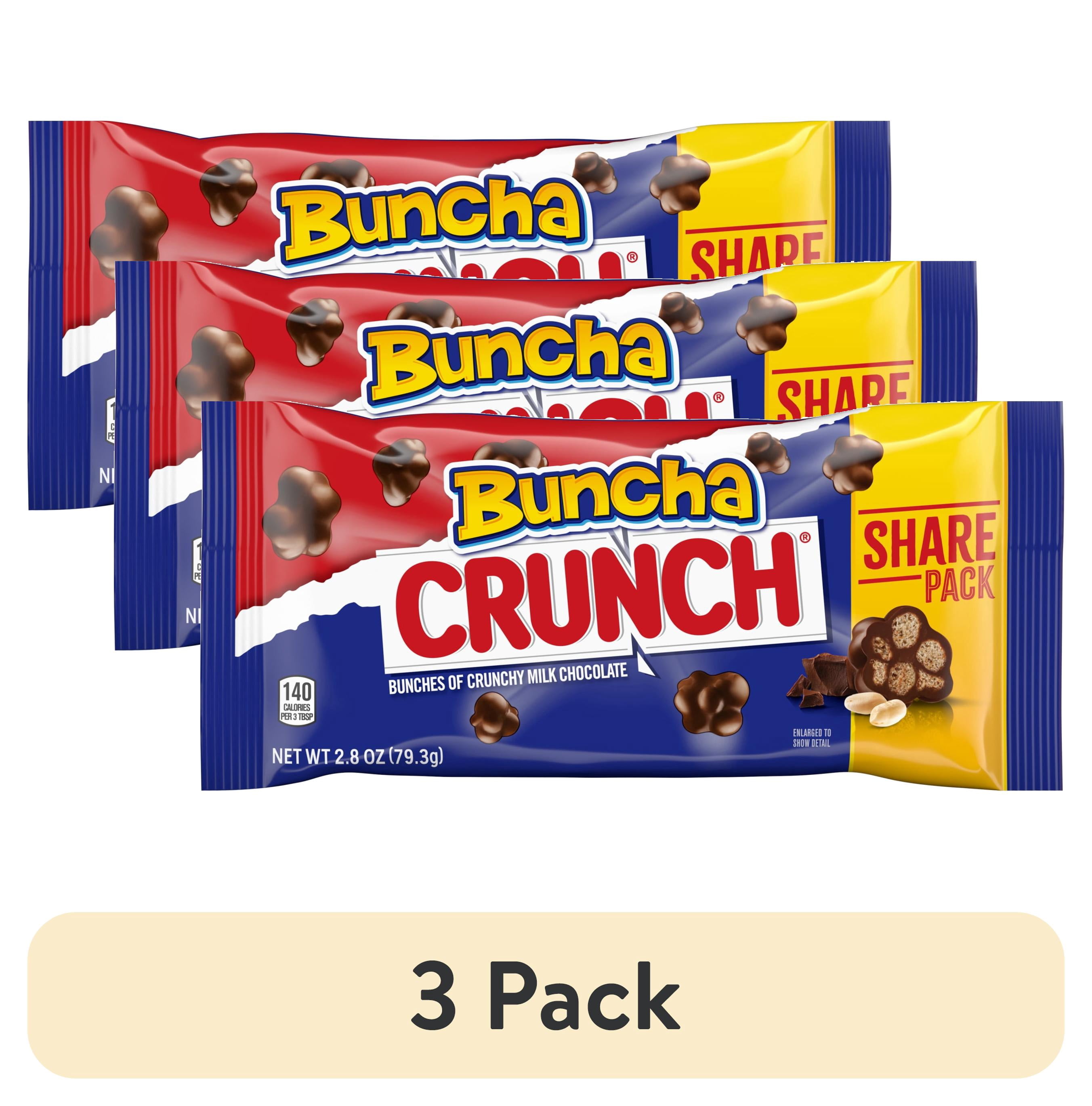 (3 pack) Buncha CRUNCH Candy, Pieces of Creamy Milk Chocolate with ...
