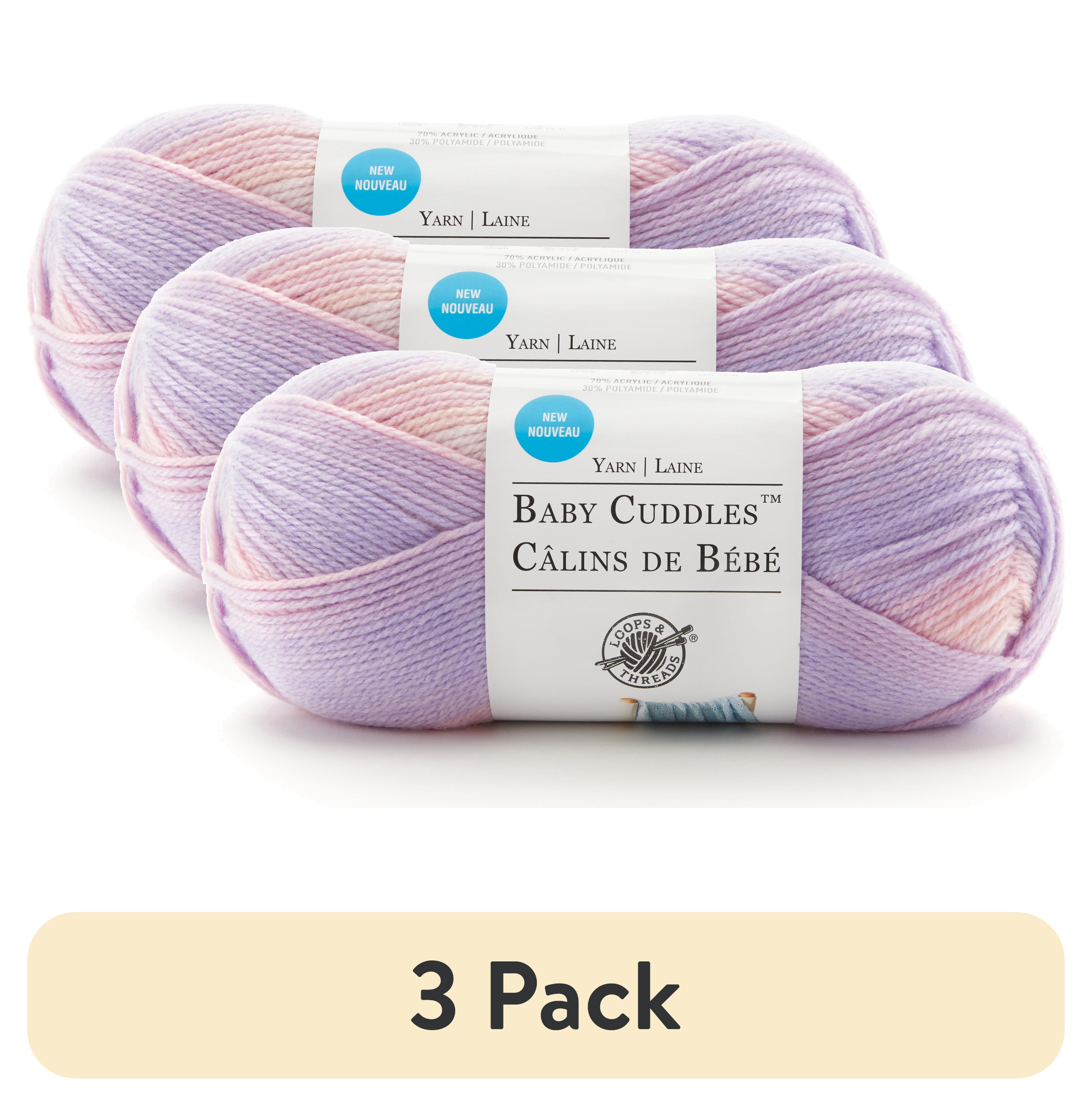 (3 pack) Baby Cuddles Yarn by Loops & Threads - Yarn for Knitting ...