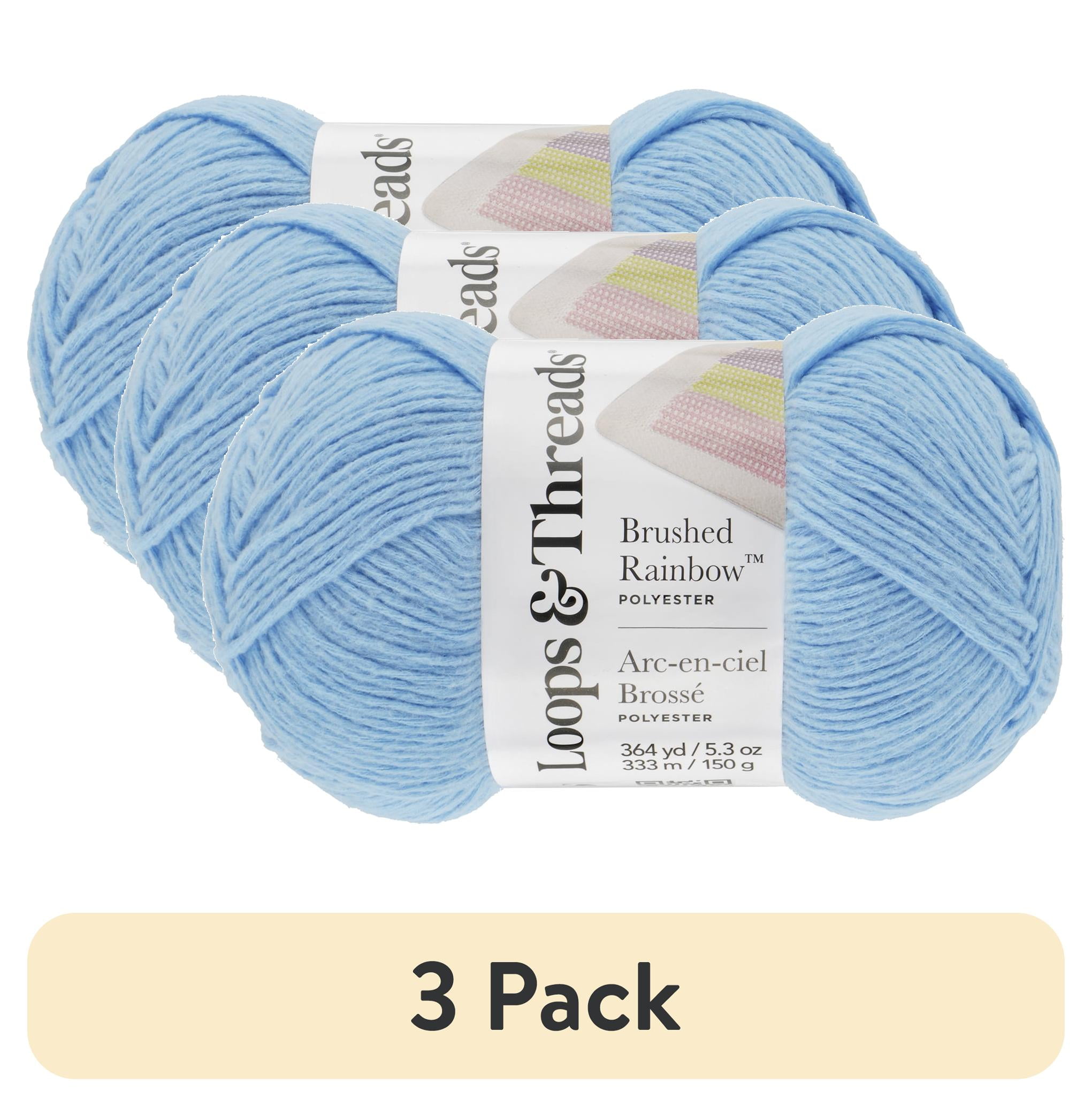 (3 pack) Baby Rainbow Yarn by Loops & Threads - Yarn for Knitting ...
