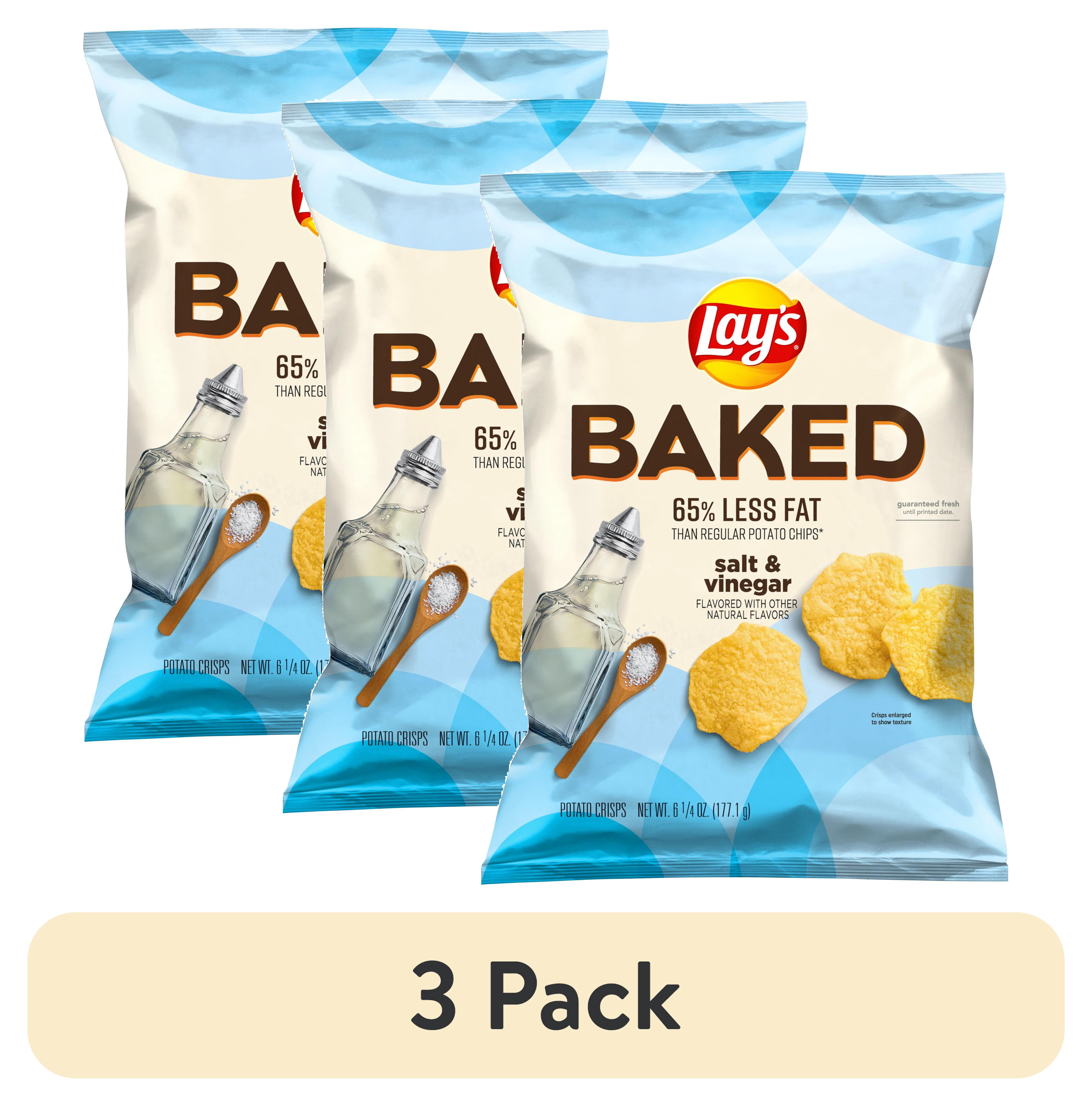 (3 pack) Baked Lays Salt & Vinegar 6.25oz - Walmart.com