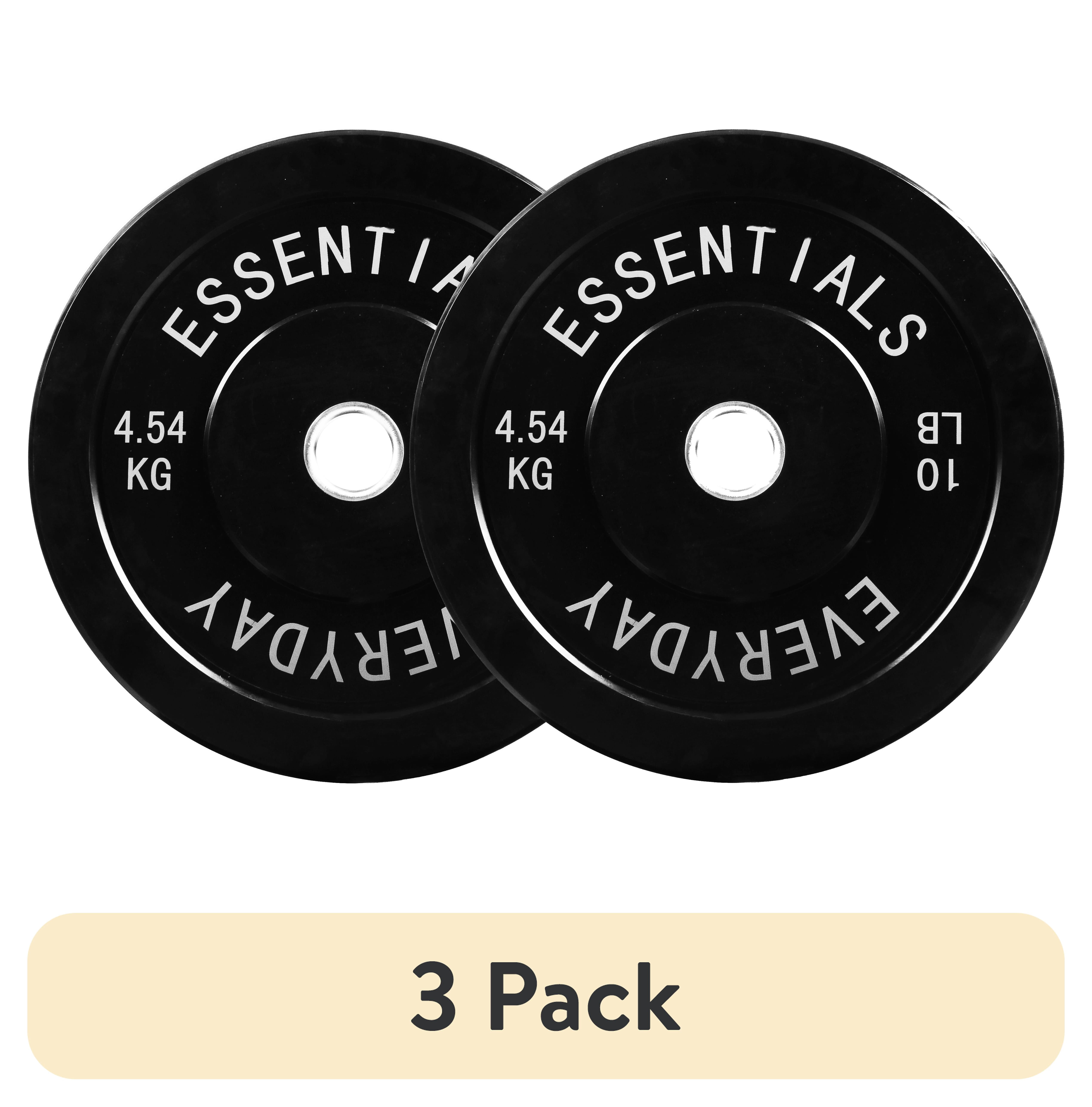 (3 pack) BalanceFrom Olympic Bumper Plate Weight Plate, 10 lbs Pair ...