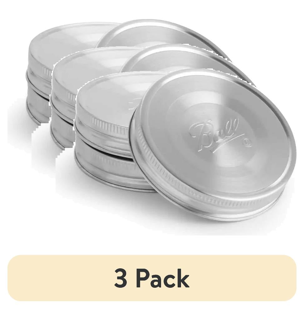 (3 pack) Ball Reusable Mason Jar Lids, Stainless Steel Storage Lids ...