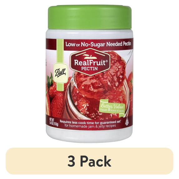 (3 pack) Ball Real Fruit, Low or No-sugar-needed Pectin 4.7 oz., 189 ...