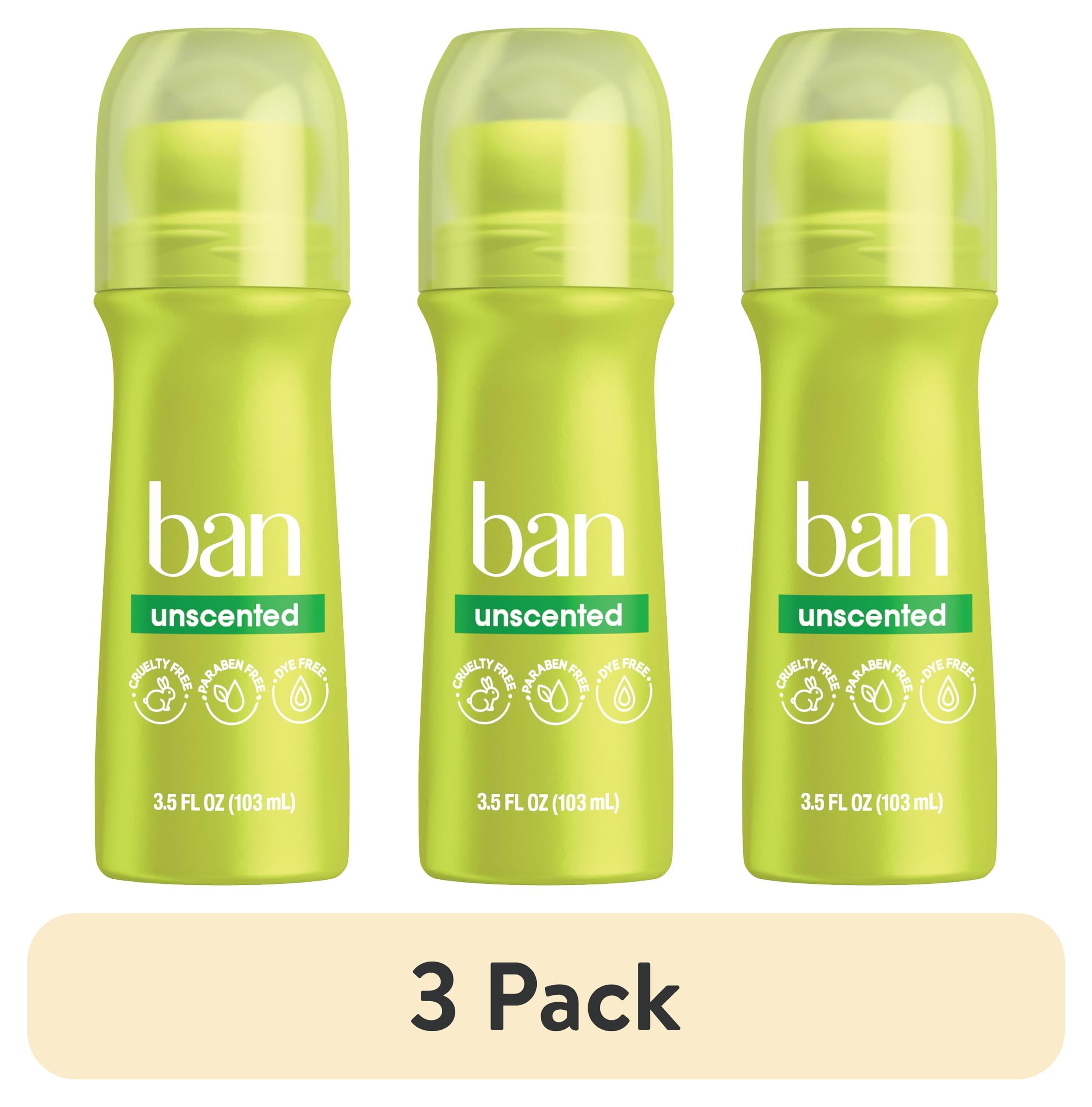 (3 pack) Ban Invisible Roll-on Antiperspirant Deodorant for Women and ...